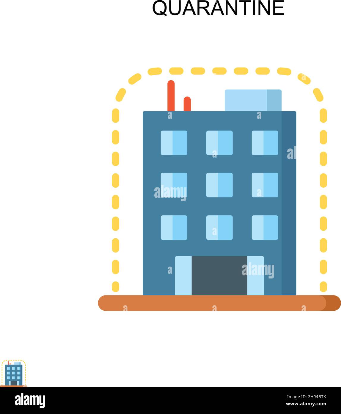 Quarantine Simple vector icon. Illustration symbol design template for ...