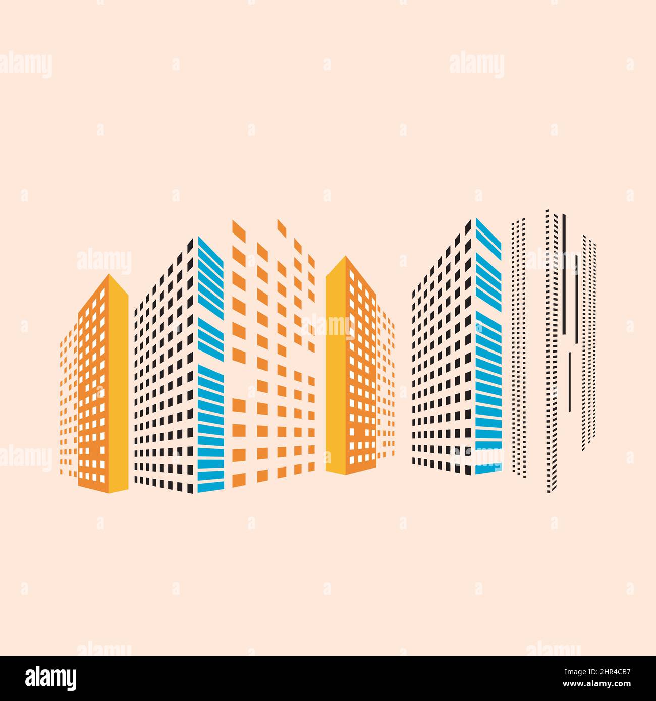 Dark city building background Stock Vector Images - Alamy