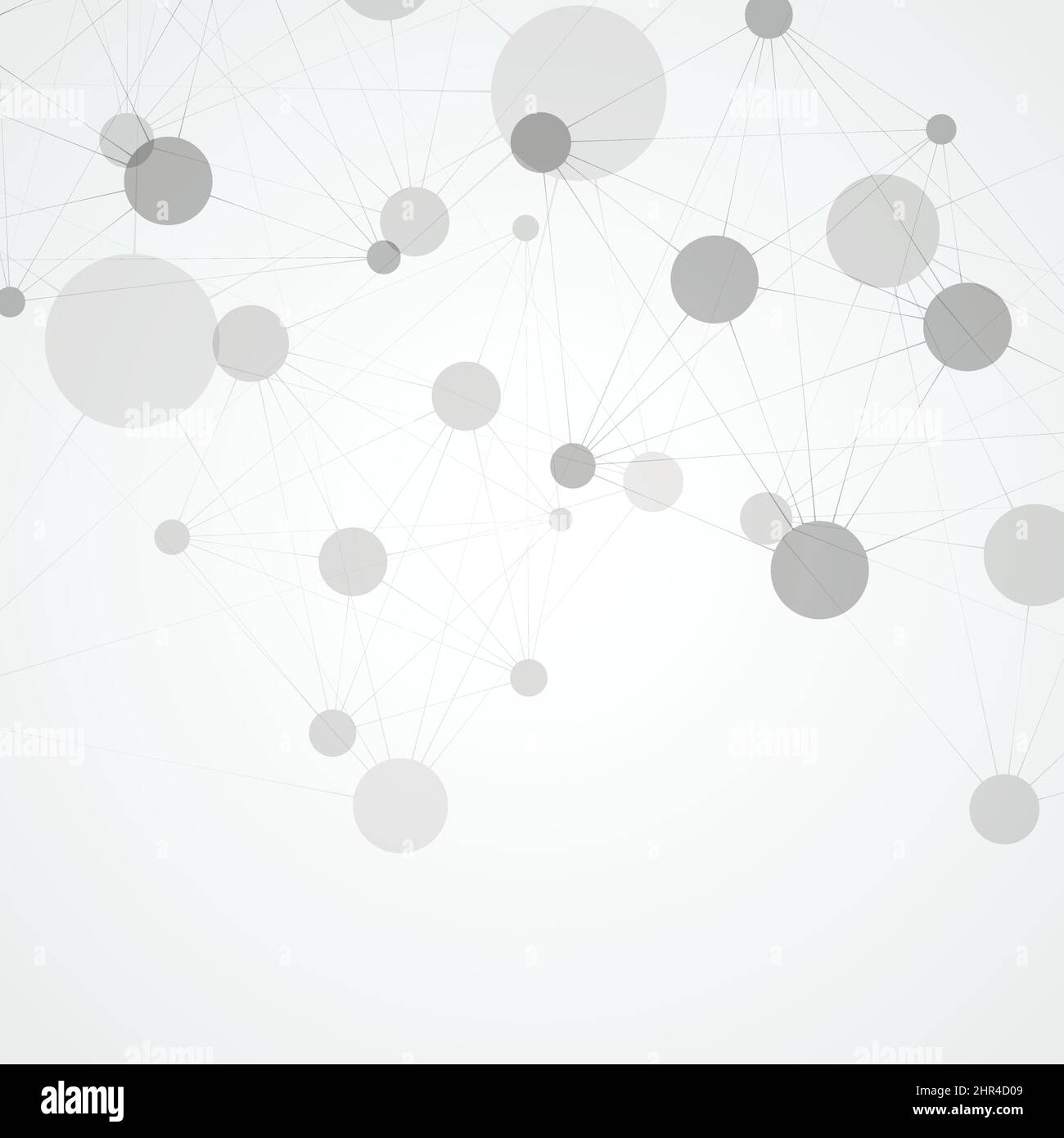 Abstract polygonal network shapes with connecting dots and lines ...