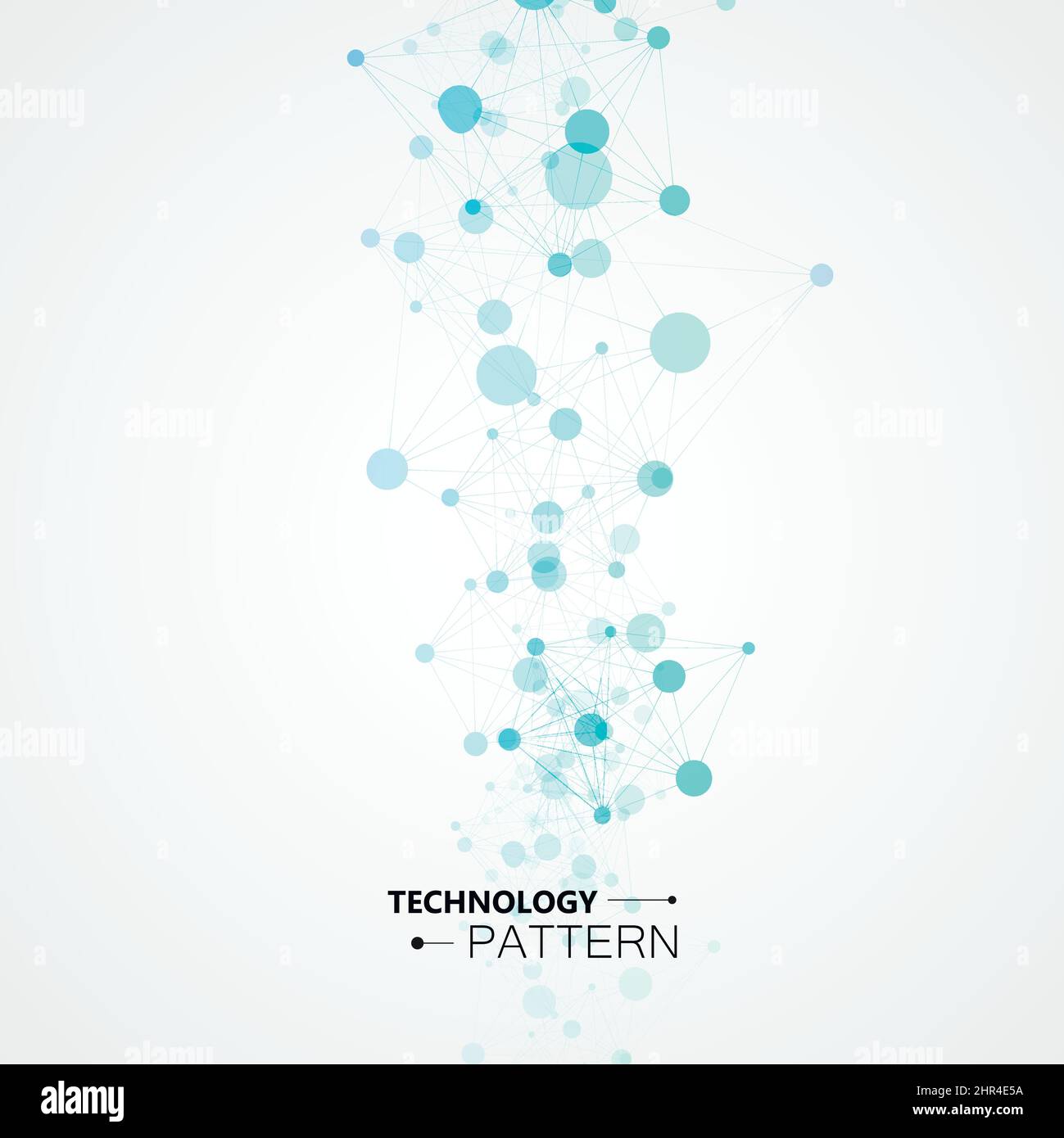 Technological design. Vector background of connected points and lines ...