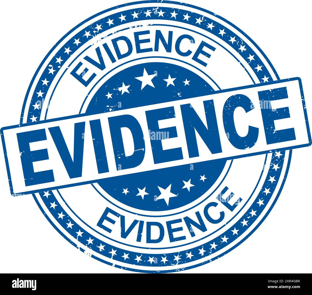Evidence grunge rubber stamp on white, vector illustration Stock Vector ...