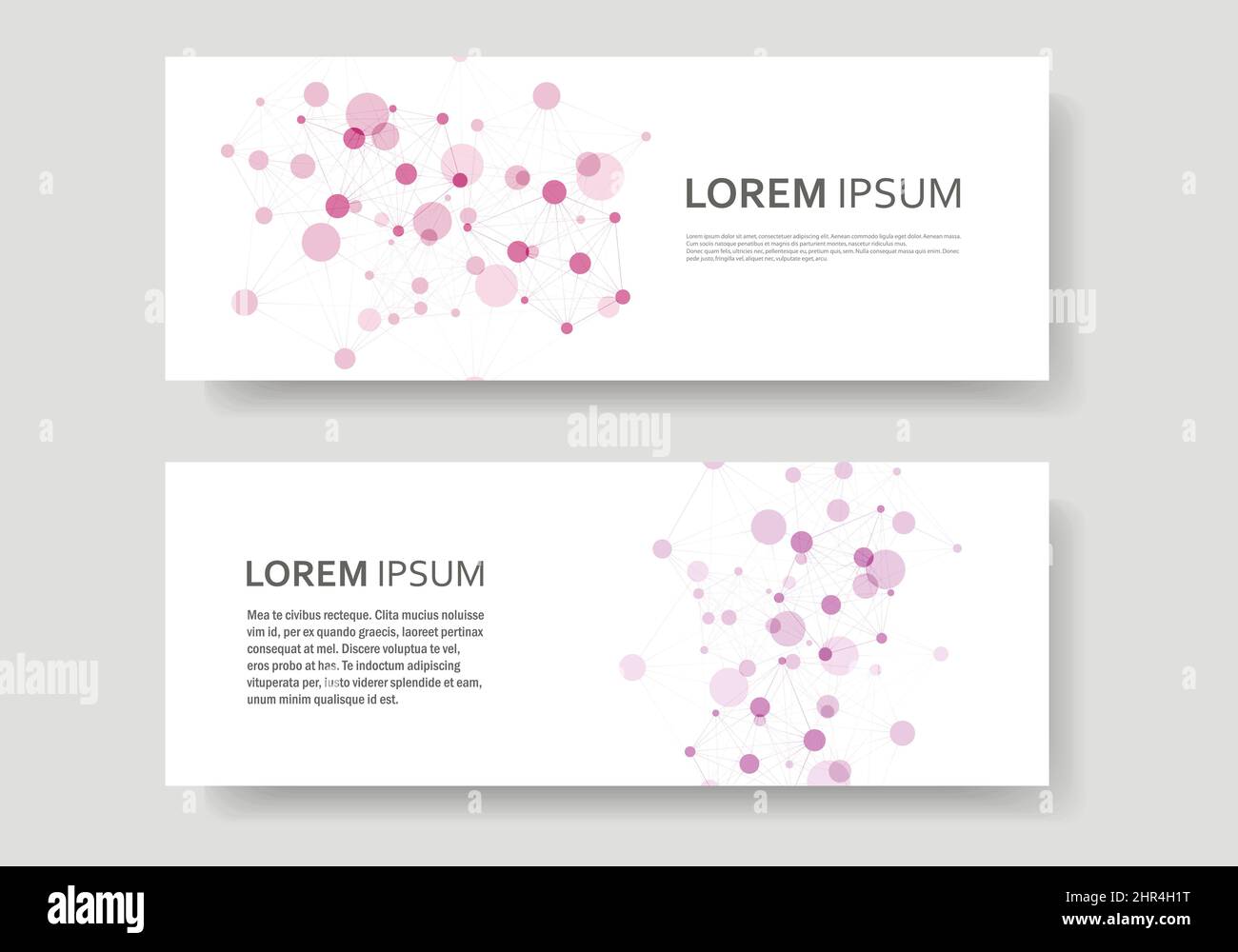 Abstract polygonal network shapes with connecting dots and lines. Cover ...