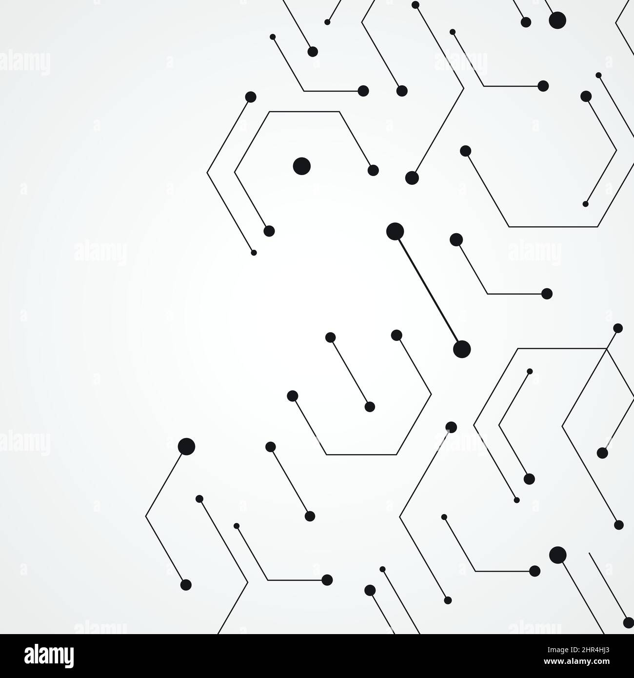 Molecular Structure Pattern Background Vector Technology Design Stock