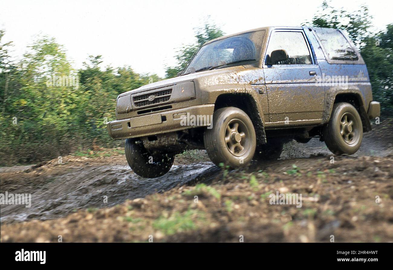 Daihatsu Sportrak ELK 1.6 4x4 SUV vehicles being tested off road Stock ...