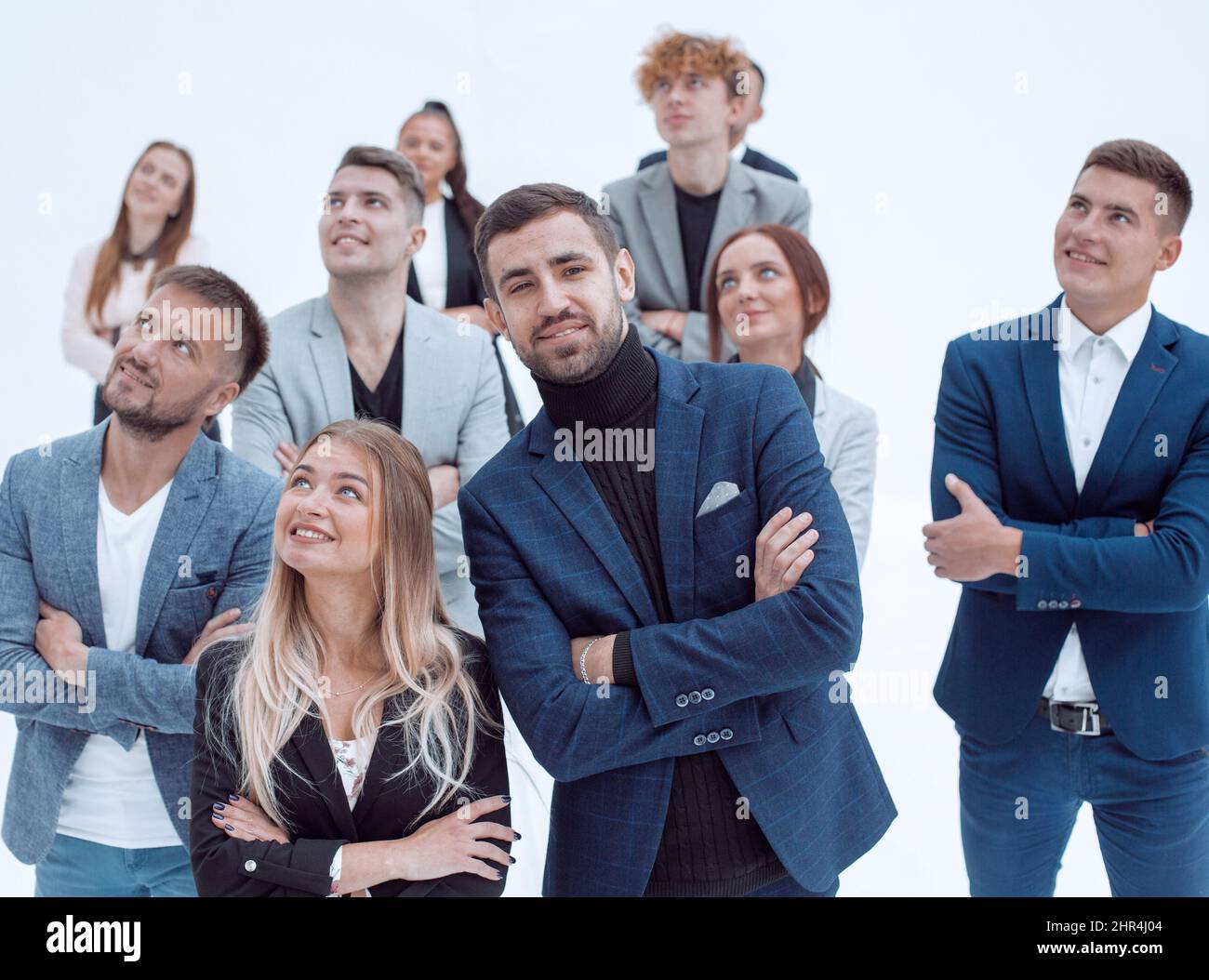People look upward hi-res stock photography and images - Alamy