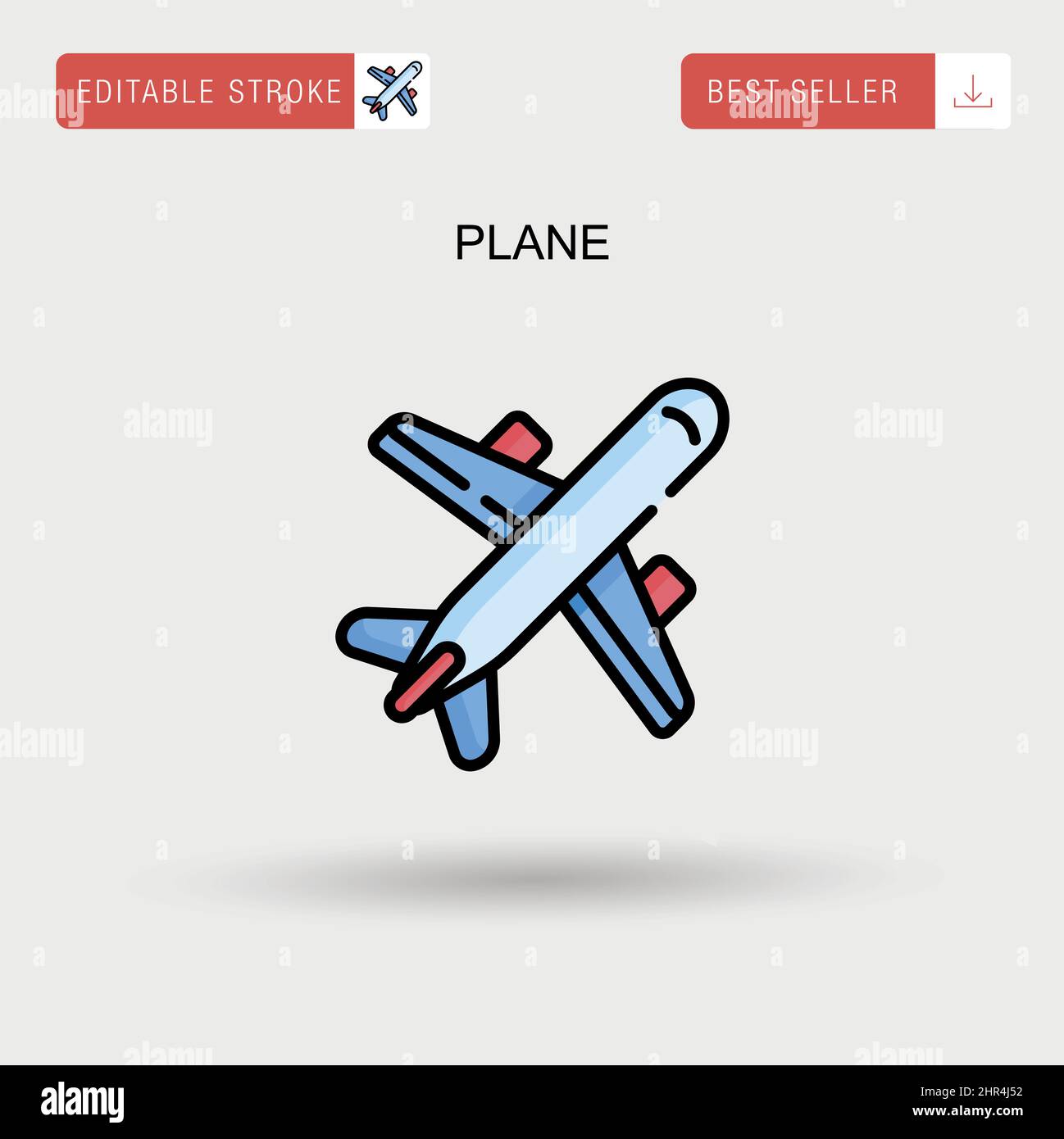Plane Simple vector icon Stock Vector Image & Art - Alamy