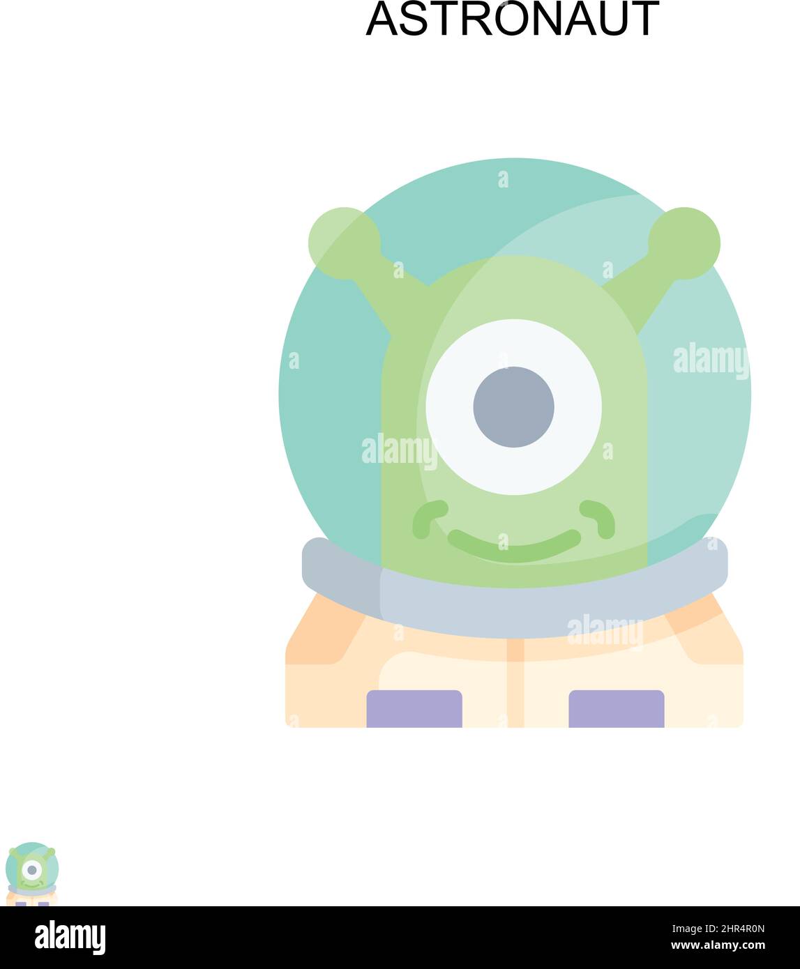 Astronaut Simple vector icon. Illustration symbol design template for ...