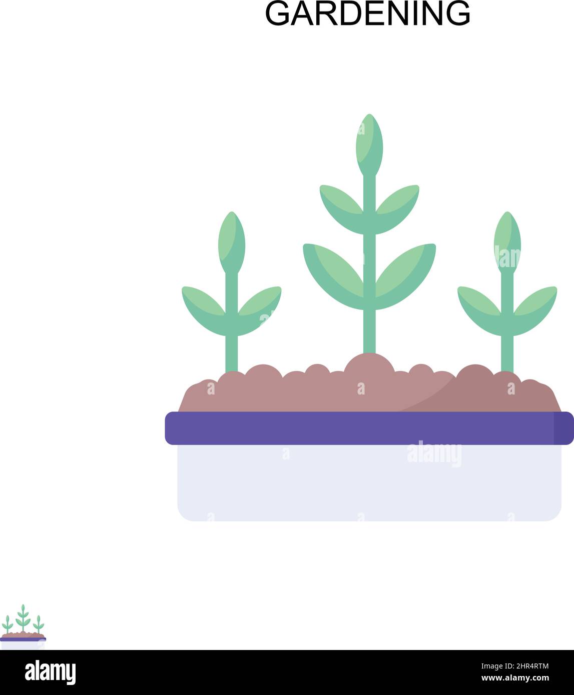 Gardening Simple vector icon. Illustration symbol design template for ...