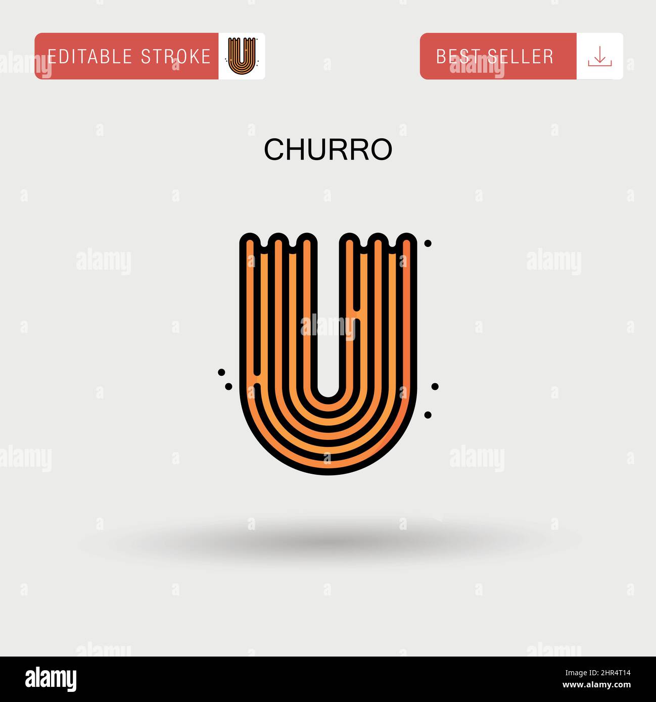 Churros fried dough pastry Stock Vector Images - Alamy