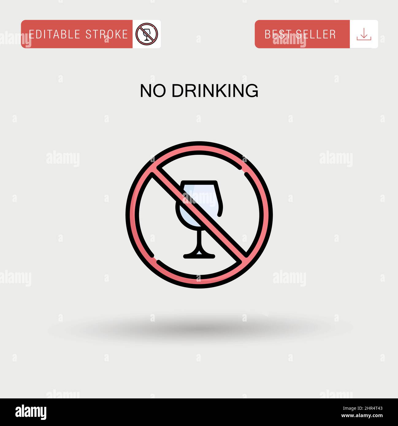 No drinking Simple vector icon Stock Vector Image & Art - Alamy