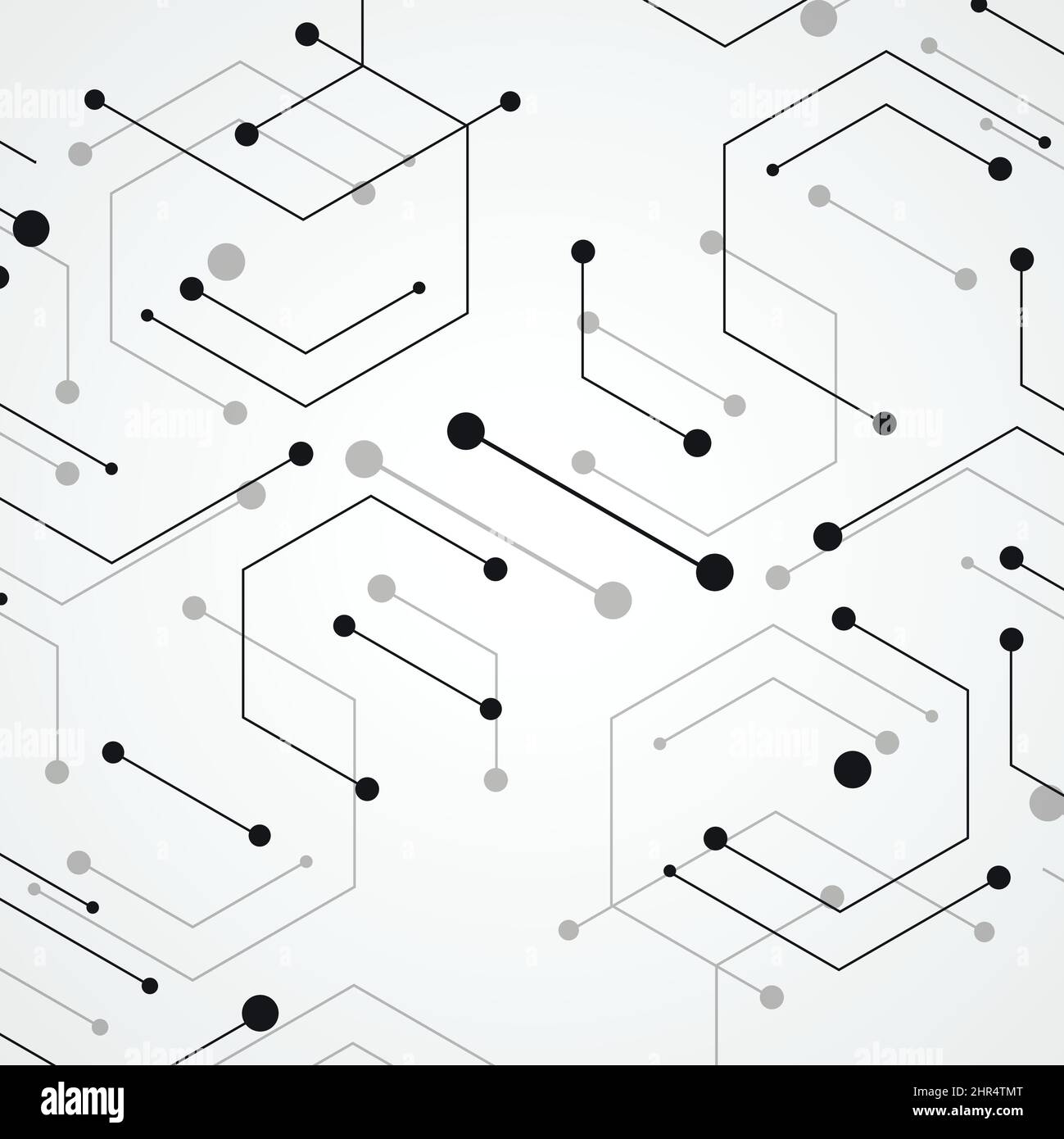 Molecular Structure Pattern Background Vector Technology Design Stock