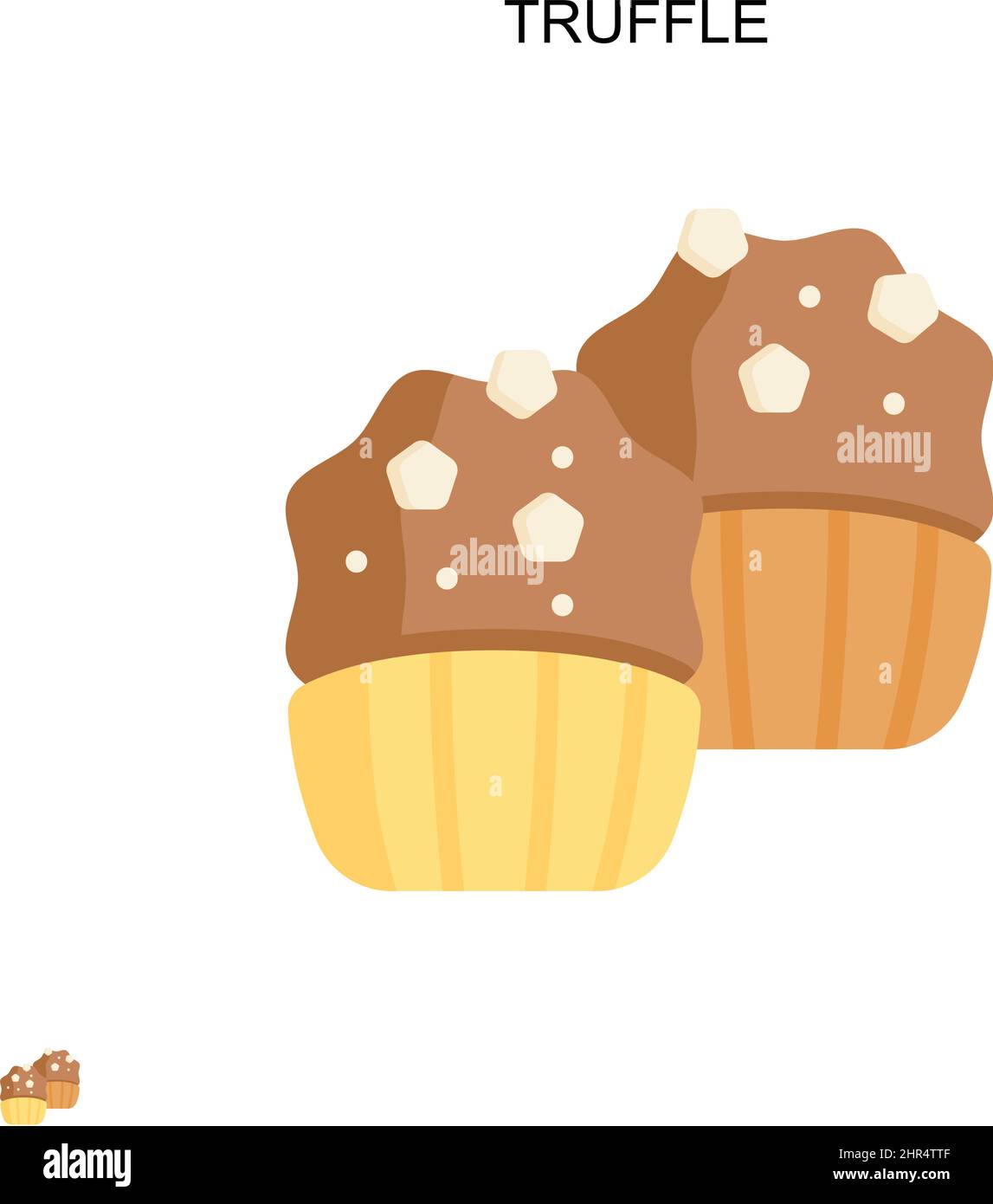 Truffle Simple vector icon. Illustration symbol design template for web ...