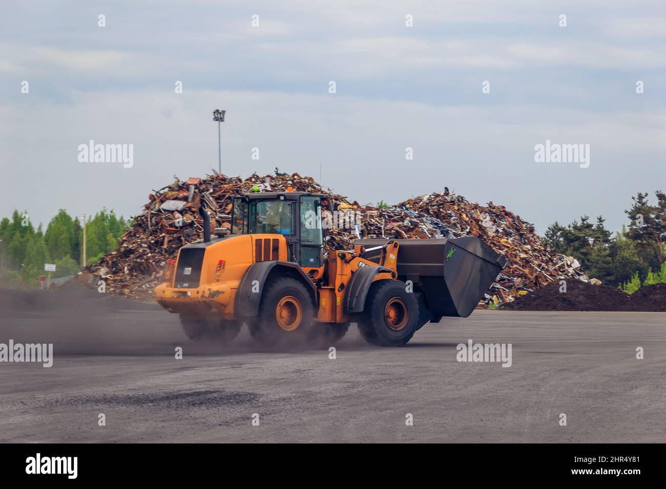 Discharging of the cargo of anthracite from rail wagons at the Klaipeda ...