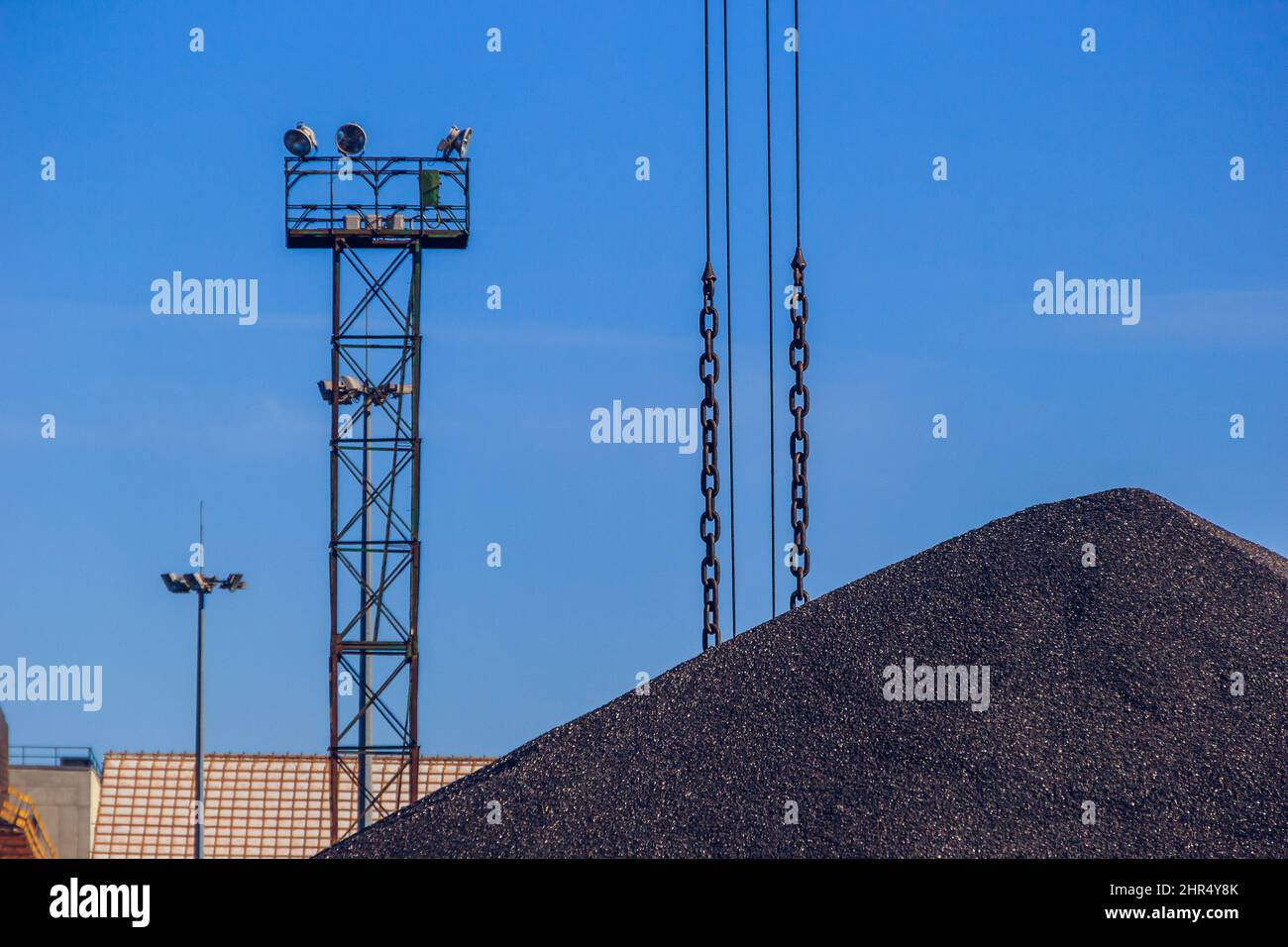 Loading operation of the anthracite cargo at the port of Klaipeda ...