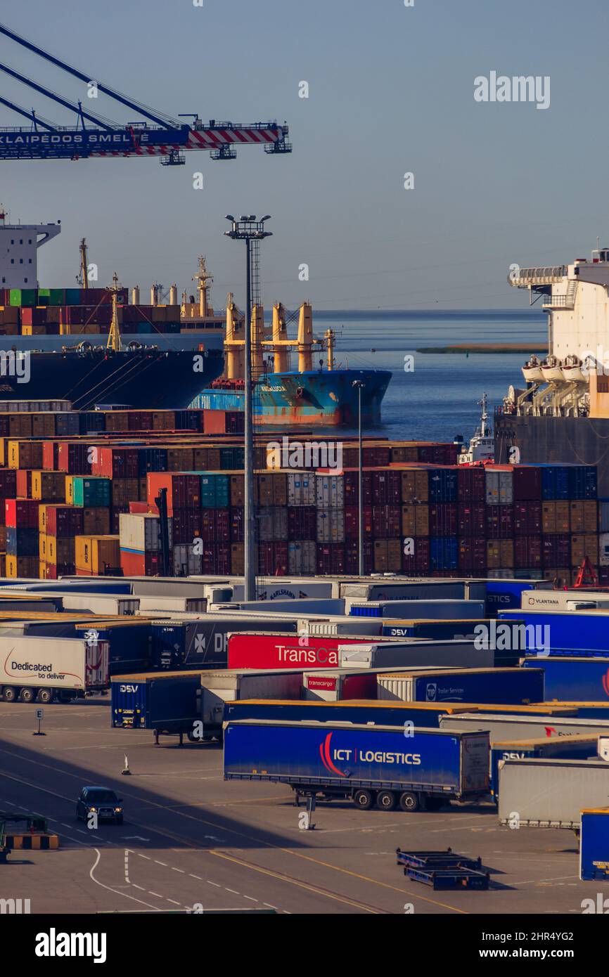 Container terminal and the aquatory of the port of Klaipeda, Lithuania ...