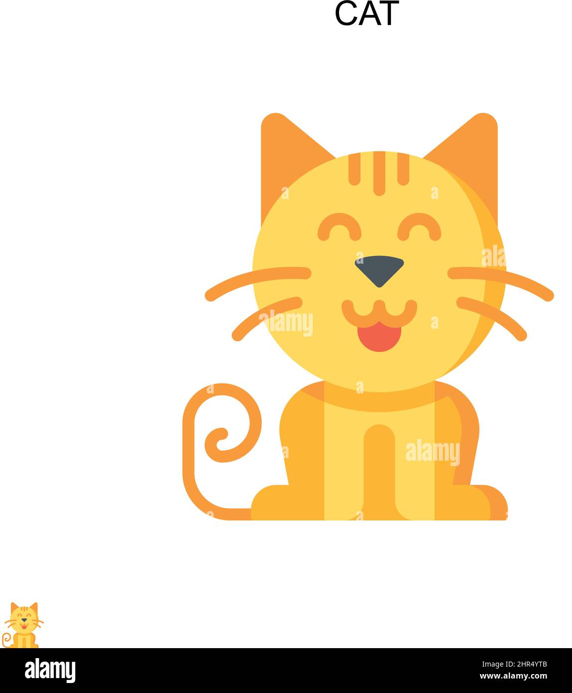 Cat Simple vector icon. Illustration symbol design template for web ...