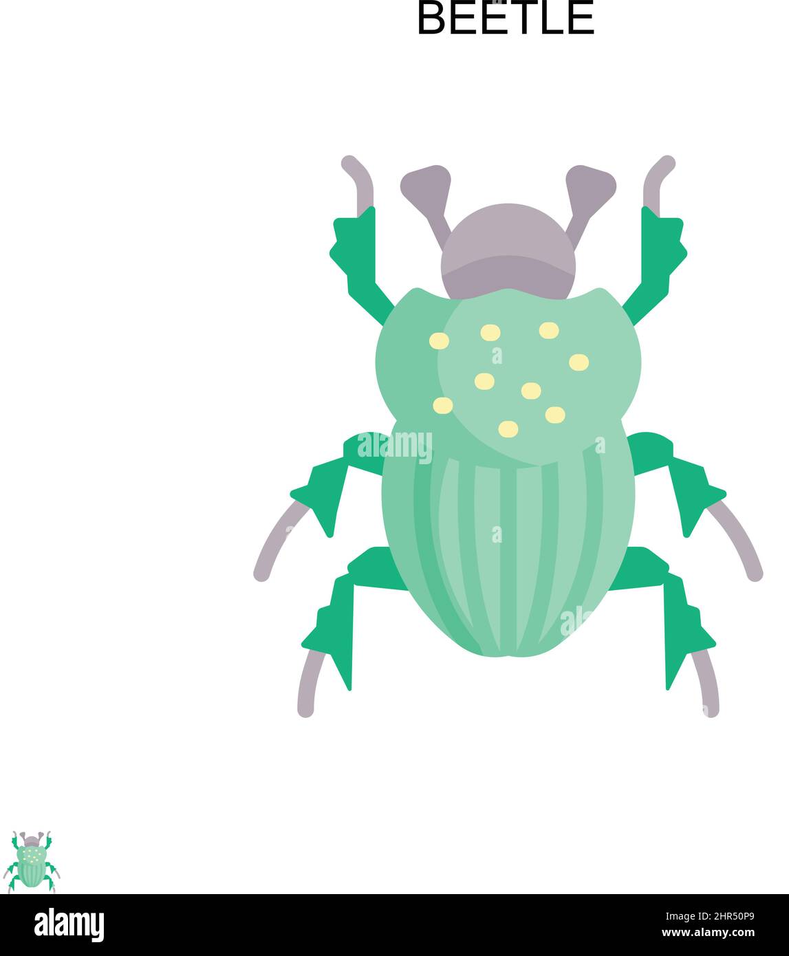 Beetle Simple vector icon. Illustration symbol design template for web ...