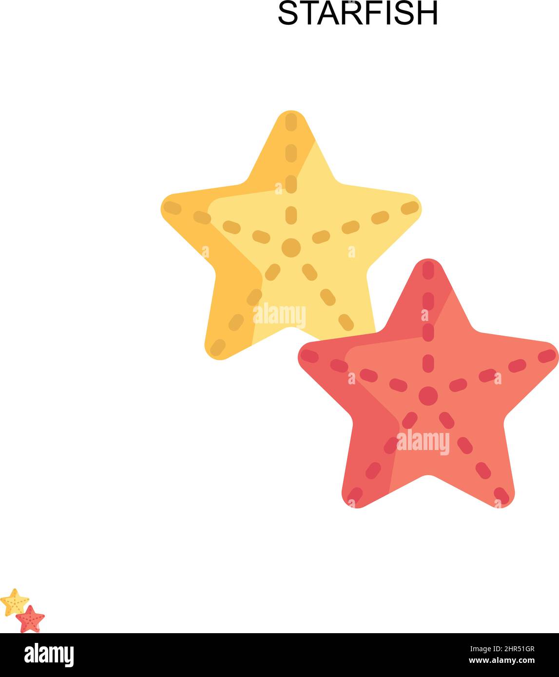 Starfish Simple vector icon. Illustration symbol design template for ...