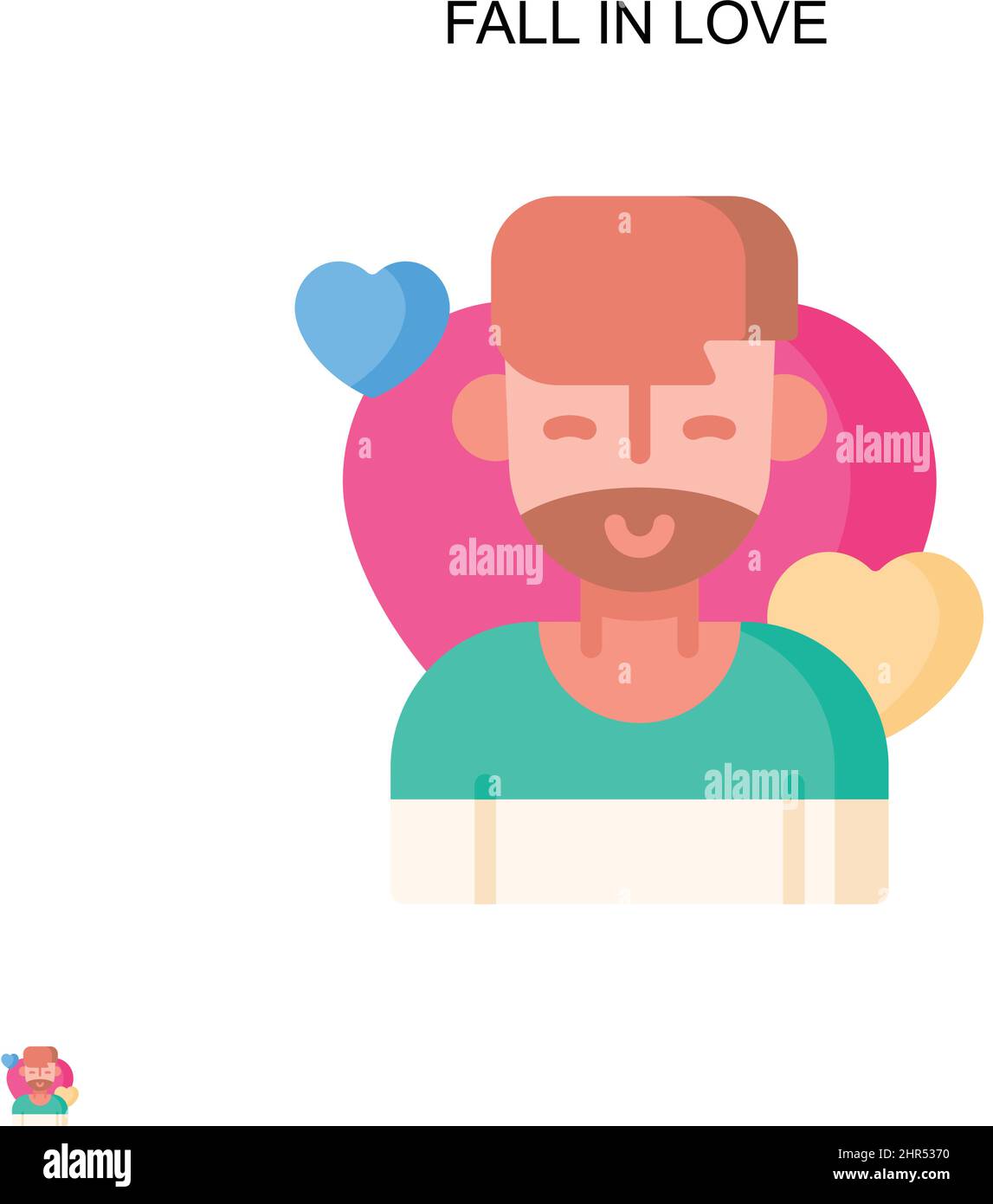 Fall in love Simple vector icon. Illustration symbol design template ...