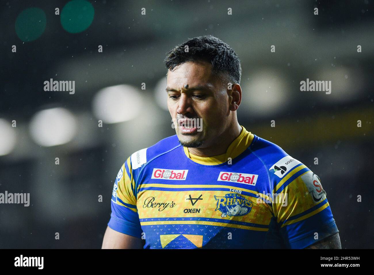 Leeds, England - 24 February 2022 - Zane Tetvano (13) of Leeds Rhinos ...