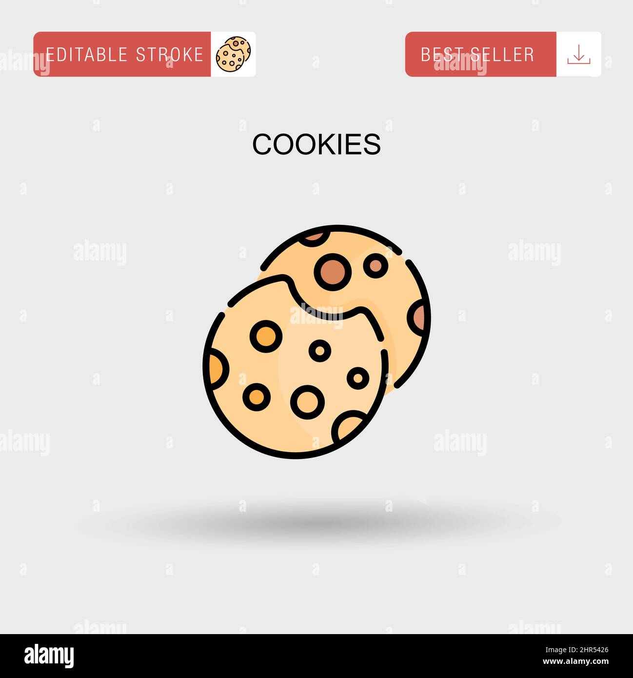 Cookies white background Stock Vector Images - Alamy