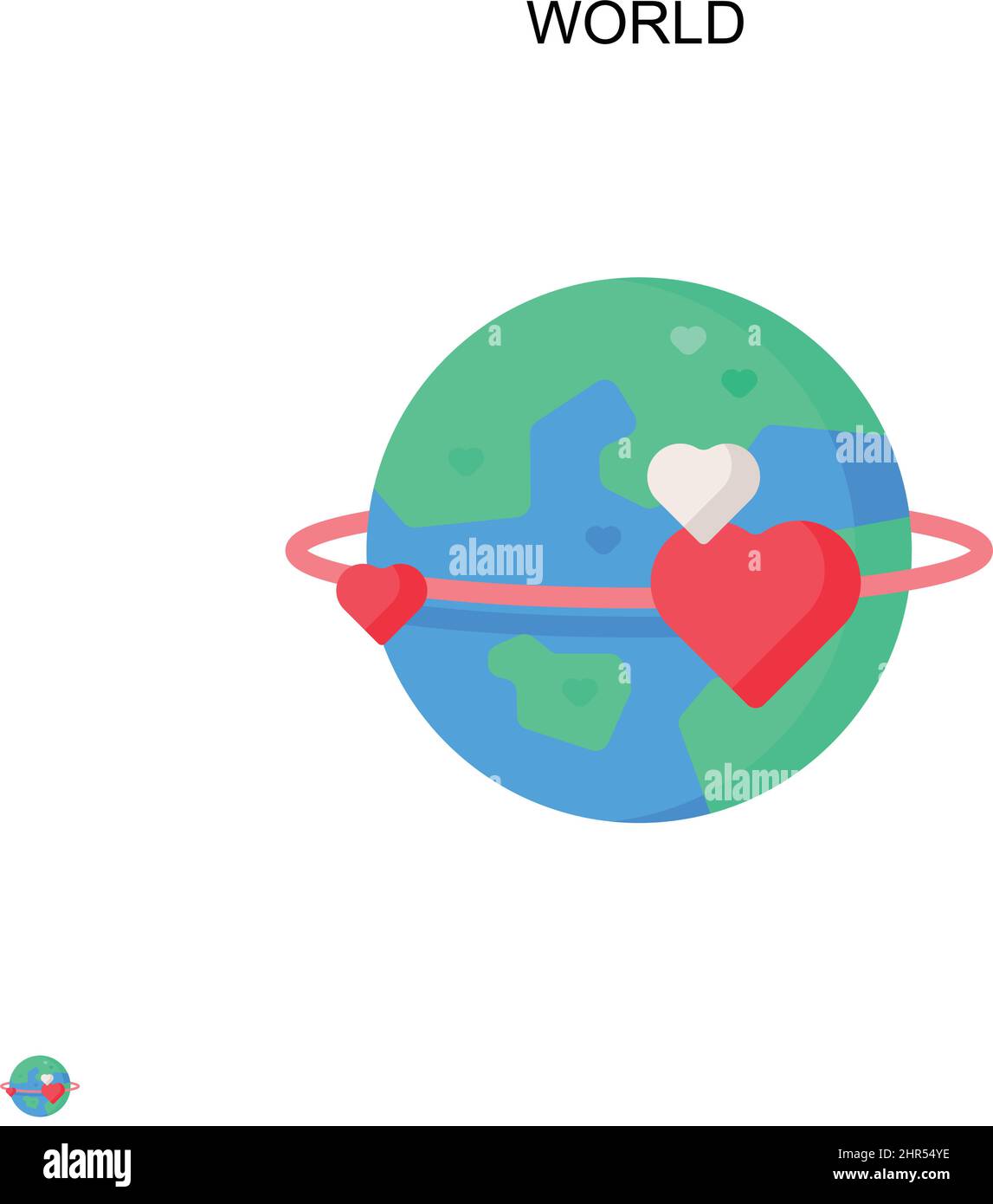 World Simple vector icon. Illustration symbol design template for web ...