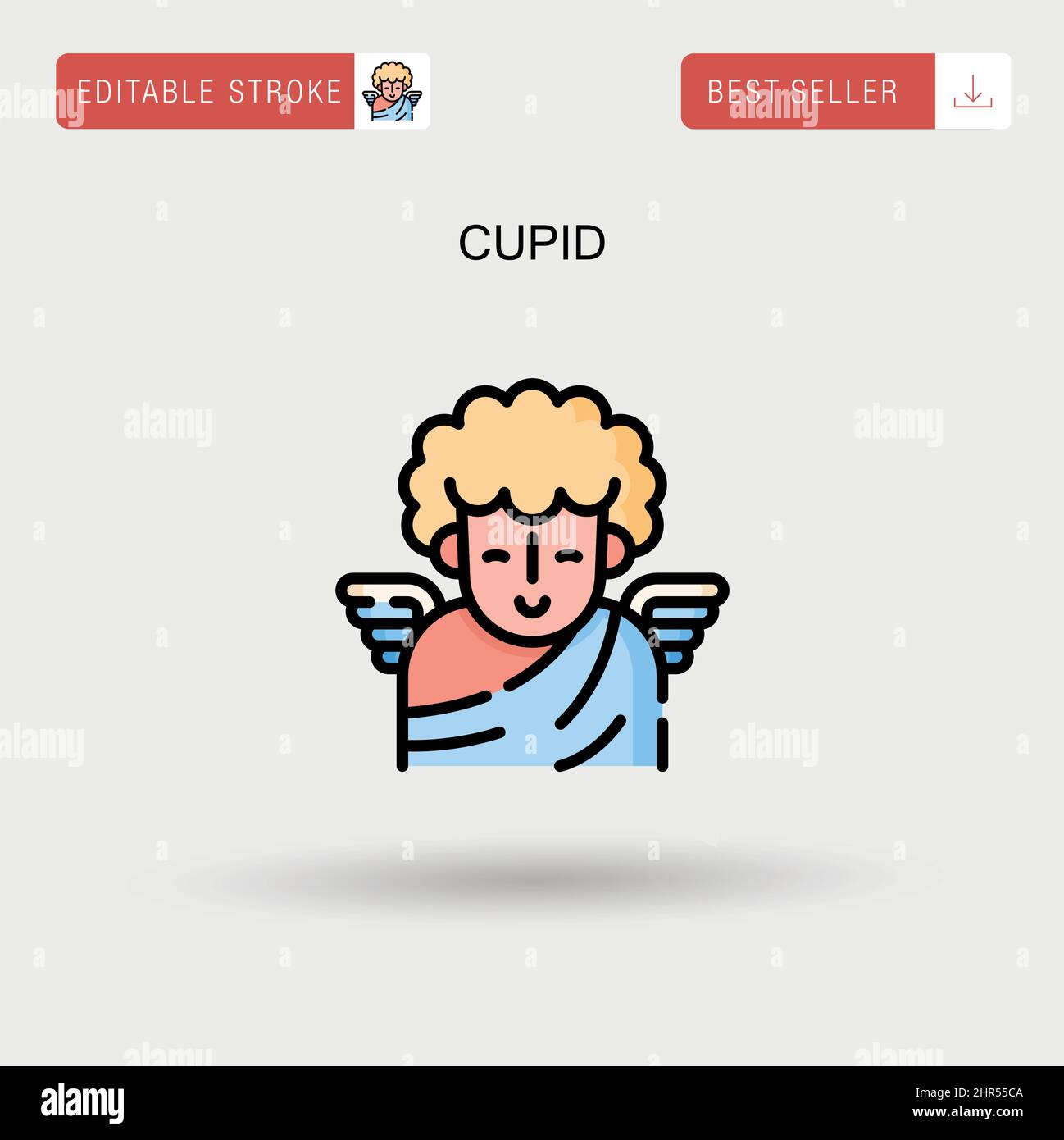 Baby cupid cartoon icon hi-res stock photography and images - Alamy