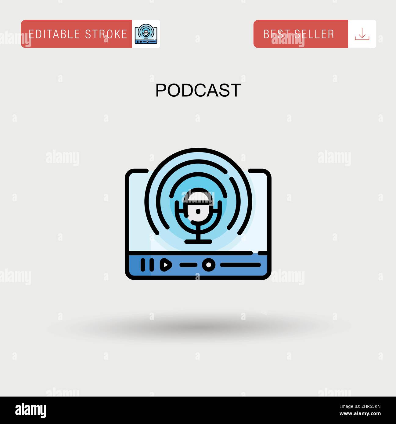 Simple podcast icon logo hi-res stock photography and images - Alamy