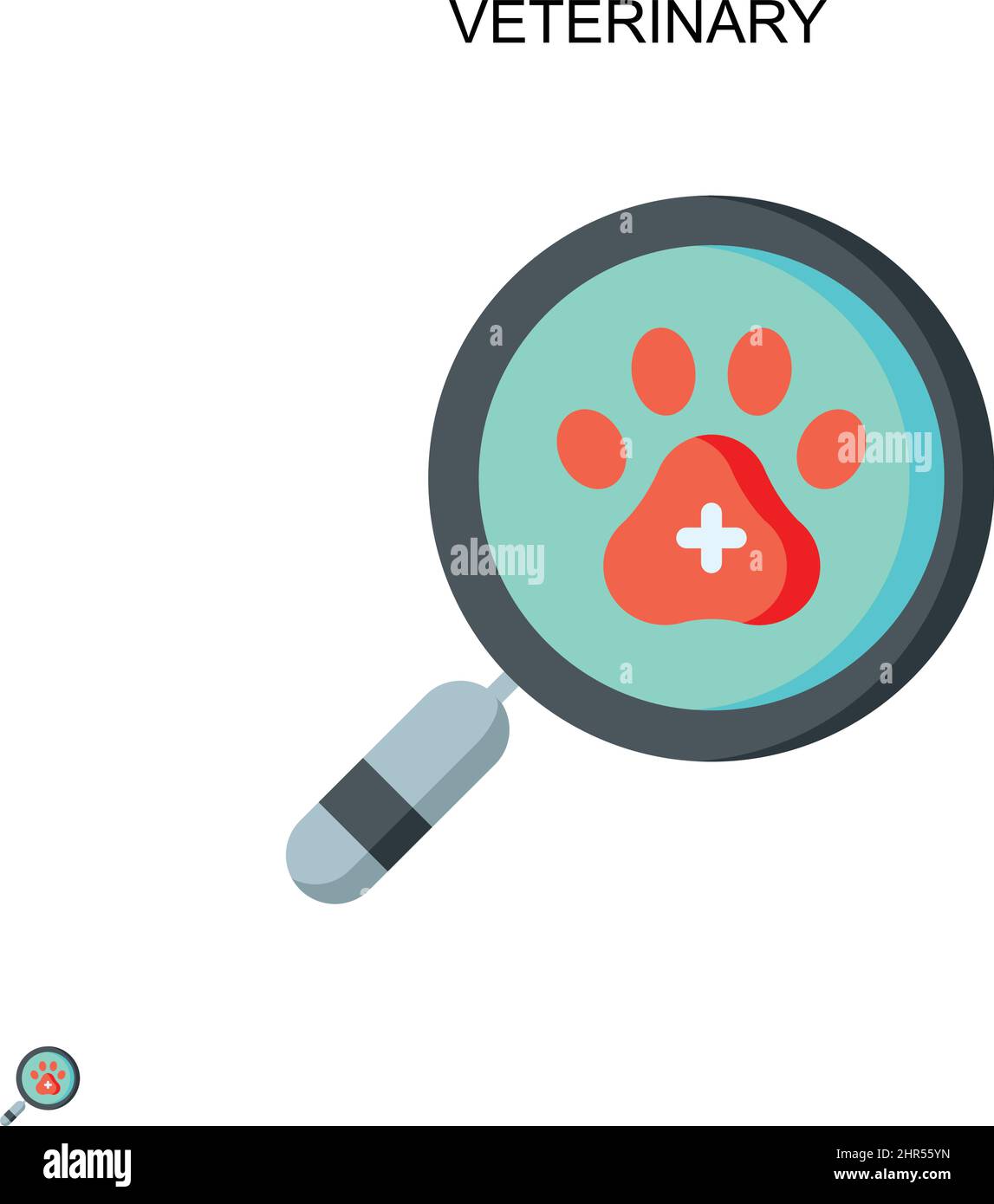 Veterinary Simple vector icon. Illustration symbol design template for ...
