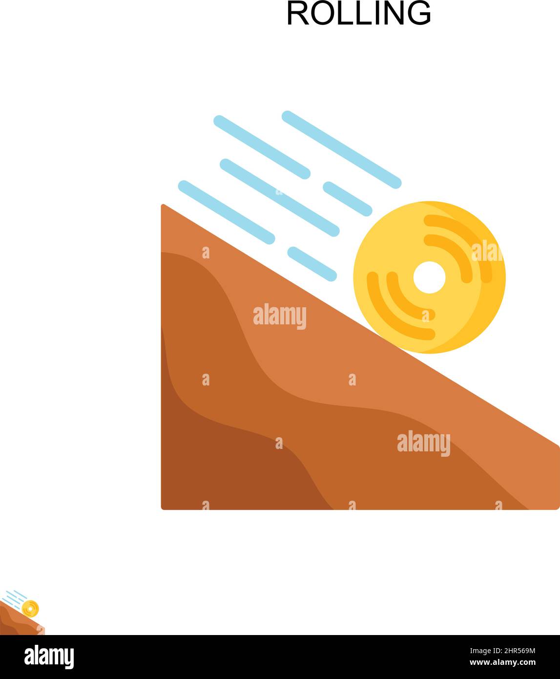 Rolling Simple Vector Icon Illustration Symbol Design Template For Web Mobile Ui Element Stock