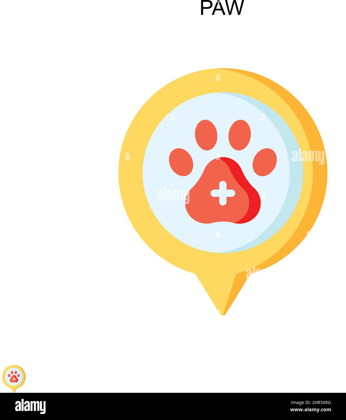 Paw Simple vector icon. Illustration symbol design template for web ...