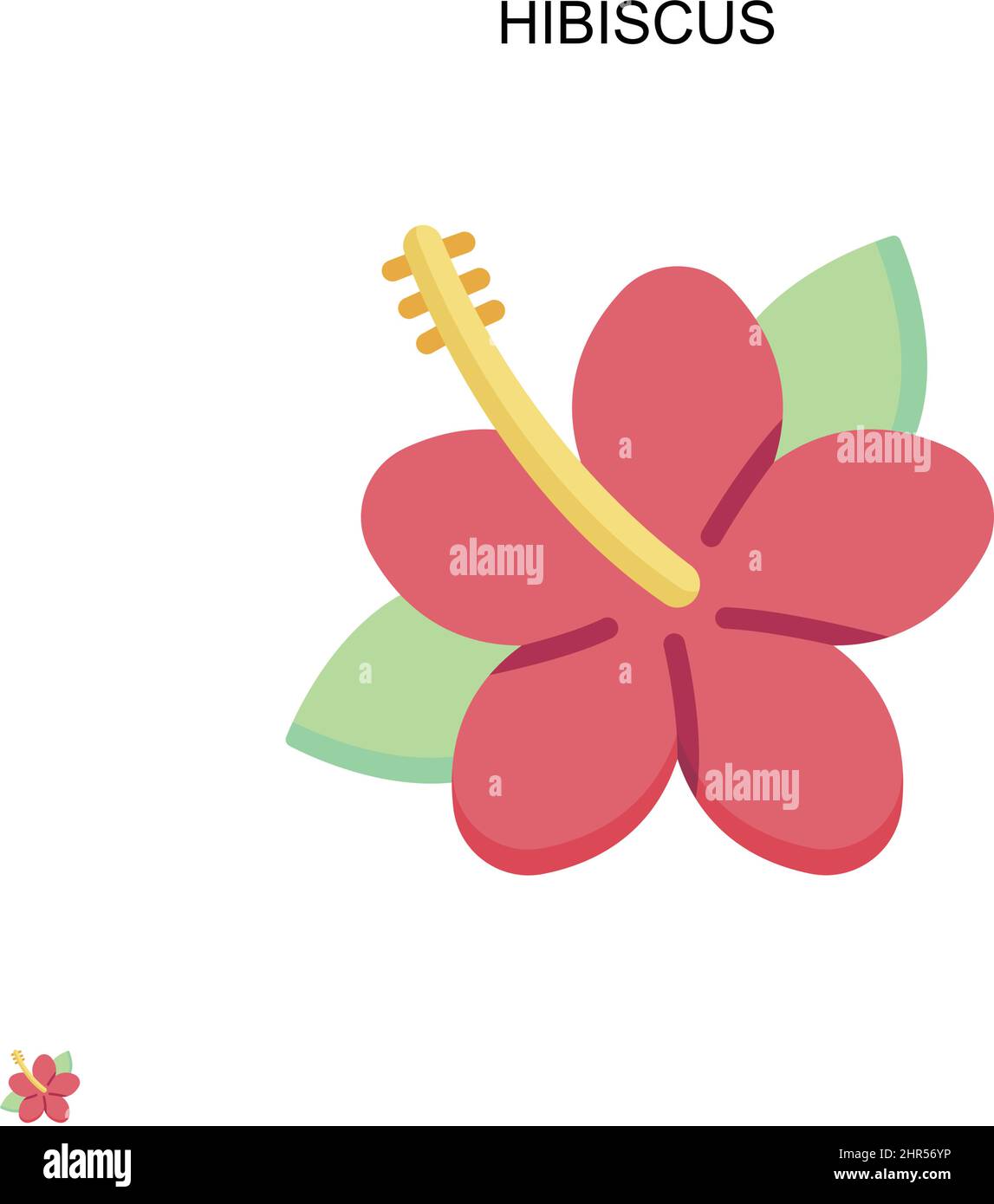 Black and white vector hibiscus flower hi-res stock photography and ...