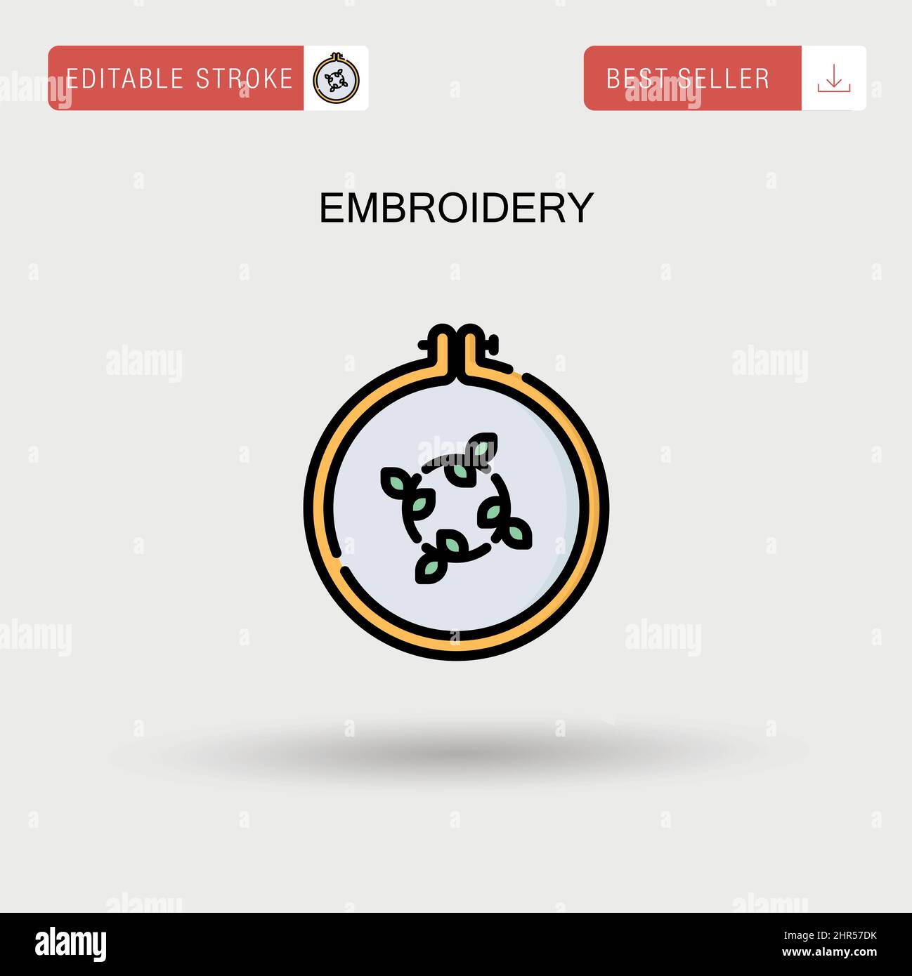 Embroidery Simple vector icon Stock Vector Image & Art - Alamy