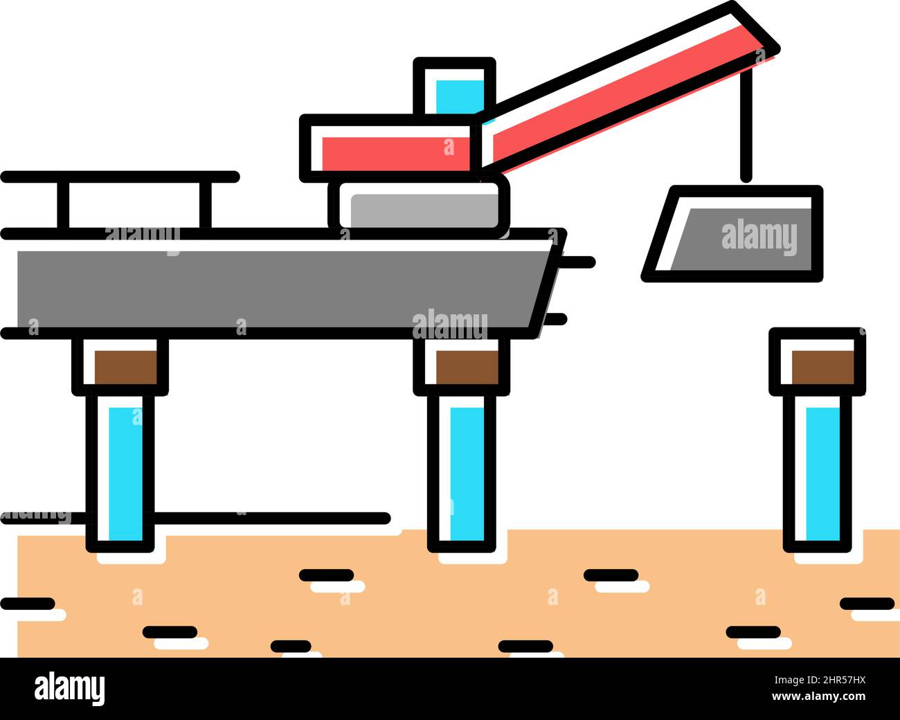bridge building color icon vector illustration Stock Vector Image & Art ...