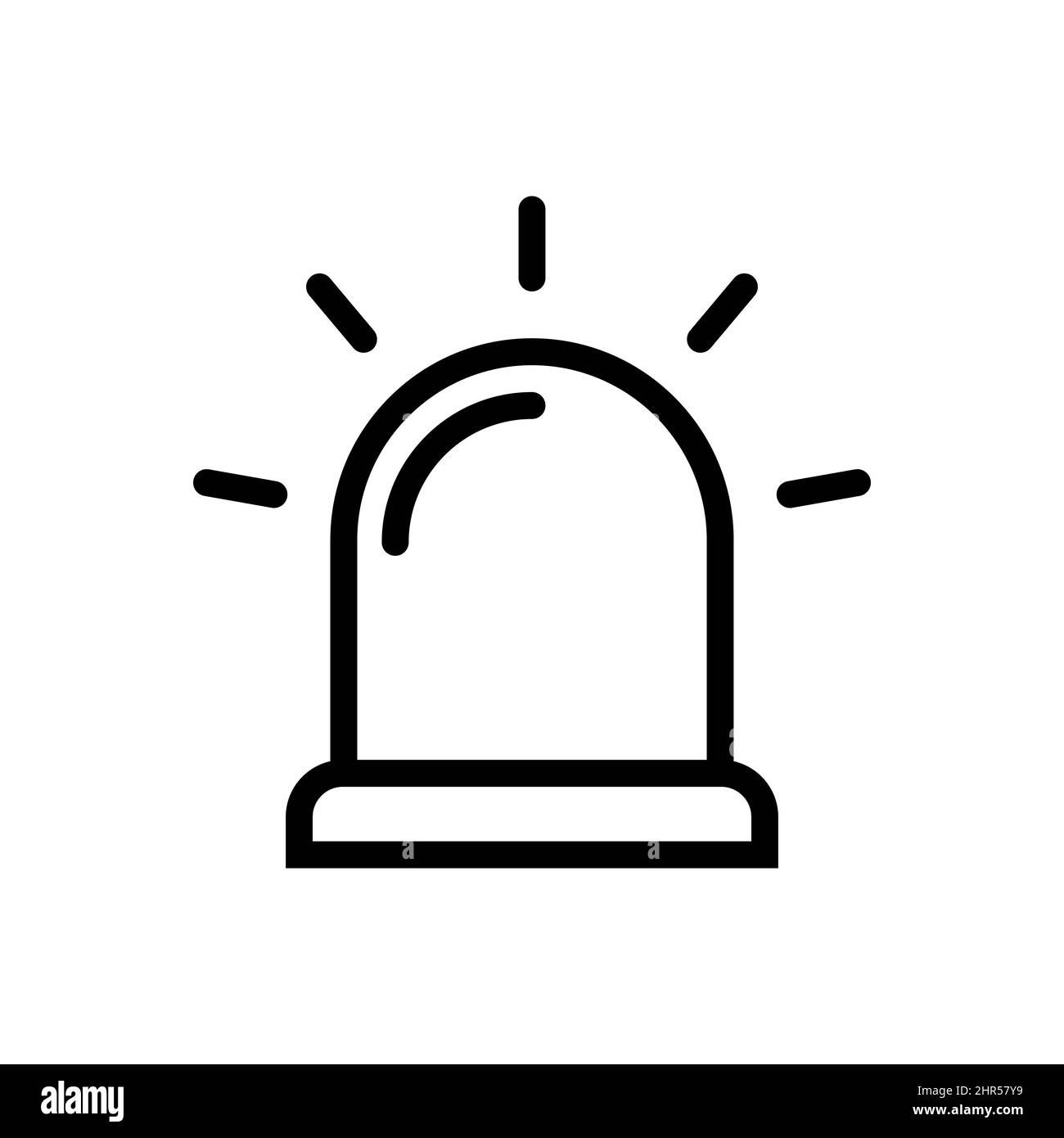 Siren icon in flat style. Alarm symbol isolated on white background ...