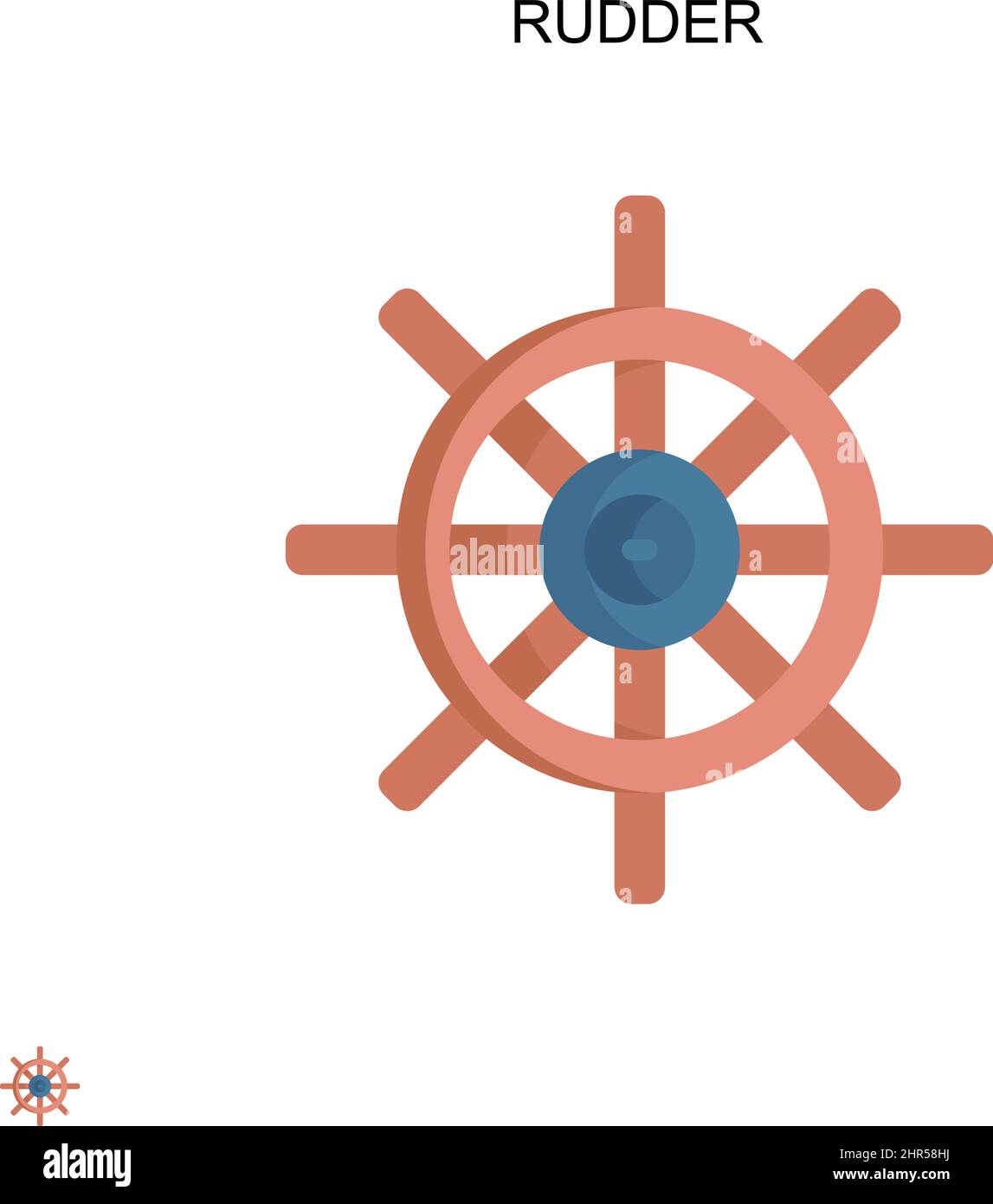 Rudder Simple vector icon. Illustration symbol design template for web ...