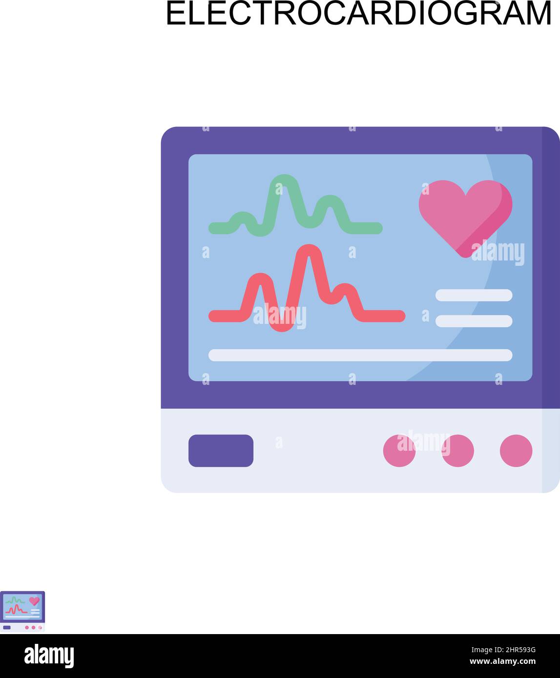 Electrocardiogram Simple vector icon. Illustration symbol design ...