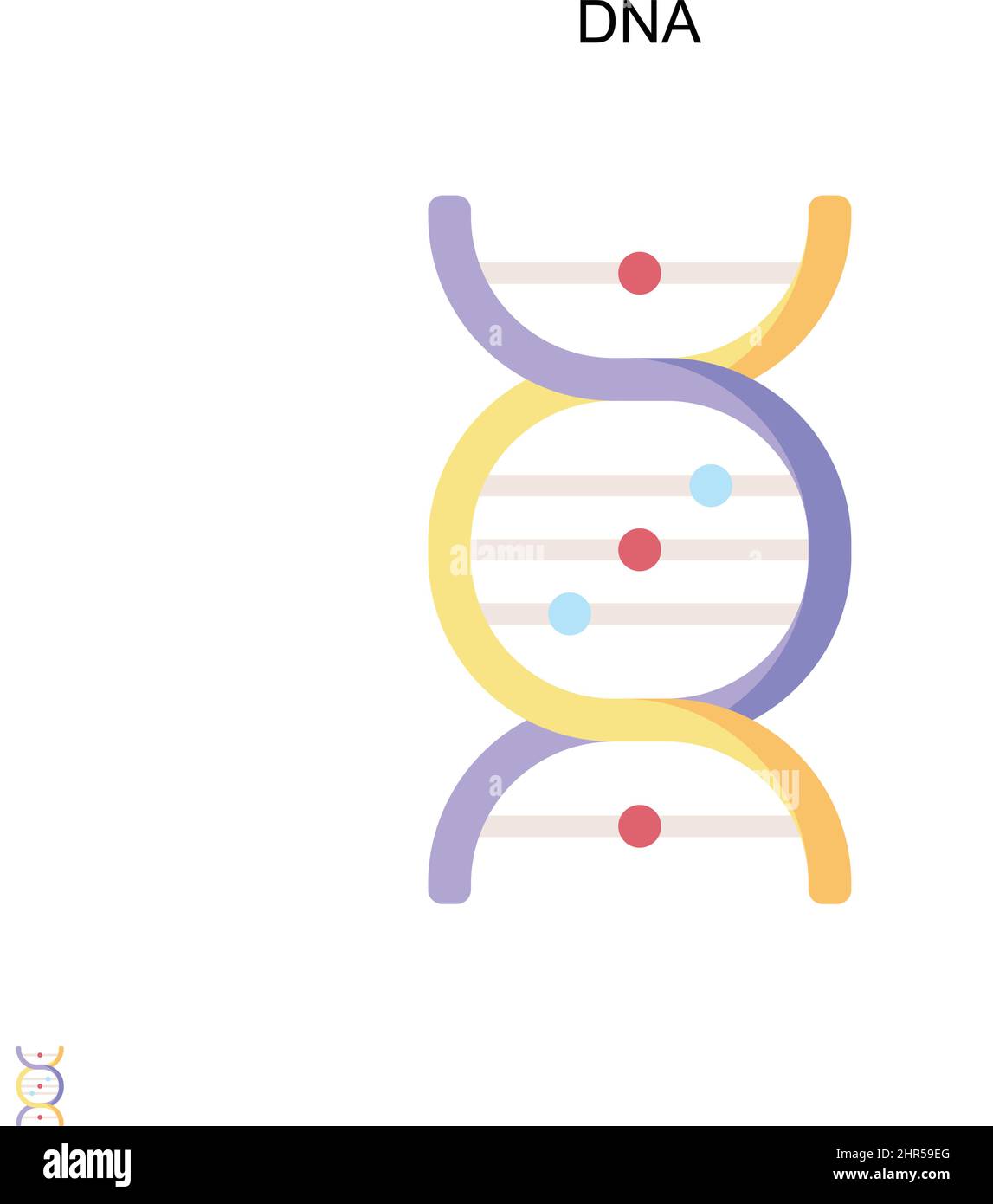 Dna Simple vector icon. Illustration symbol design template for web ...