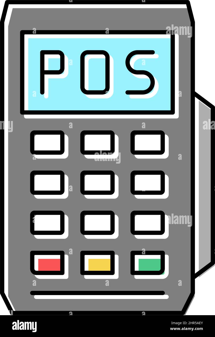 Mobile pos terminal color icon hi-res stock photography and images - Alamy