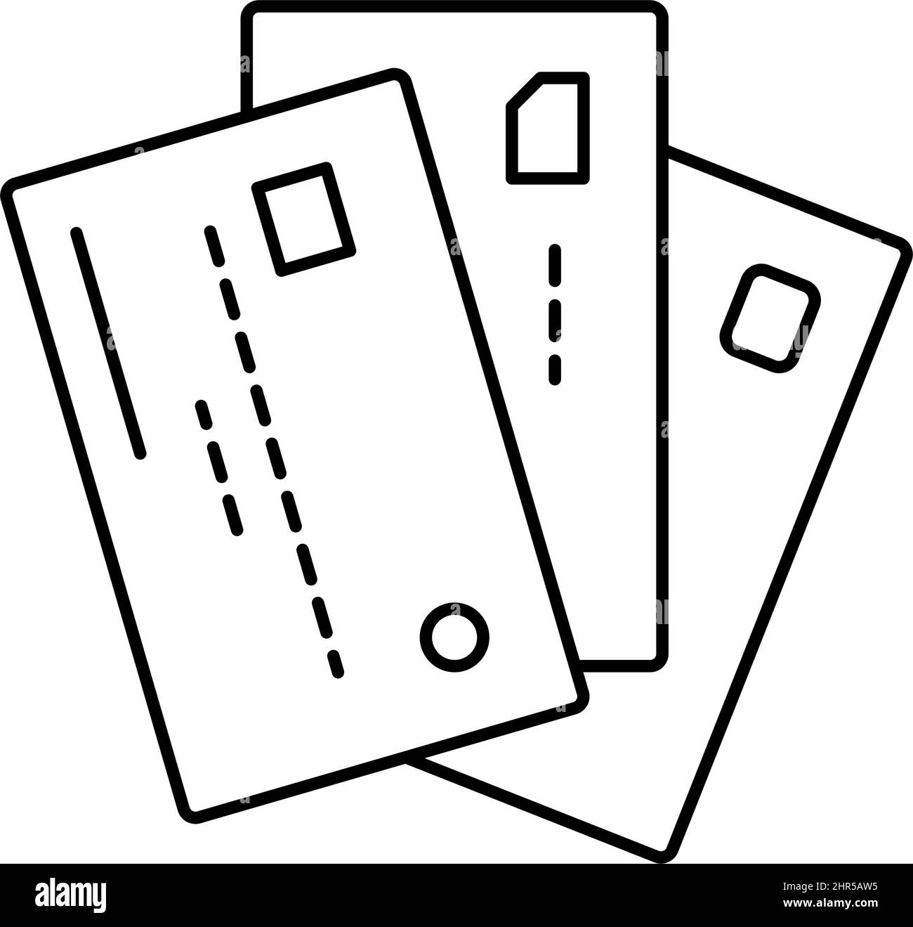 different card line icon vector illustration Stock Vector Image & Art ...