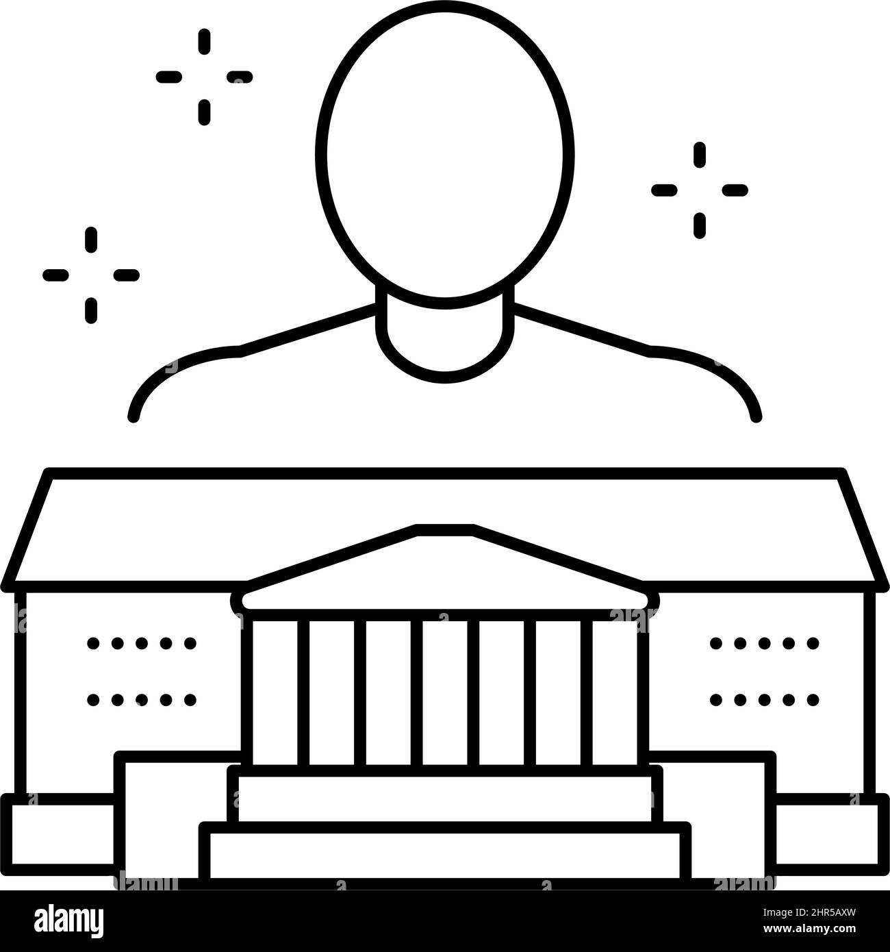 authority law line icon vector illustration Stock Vector Image & Art ...