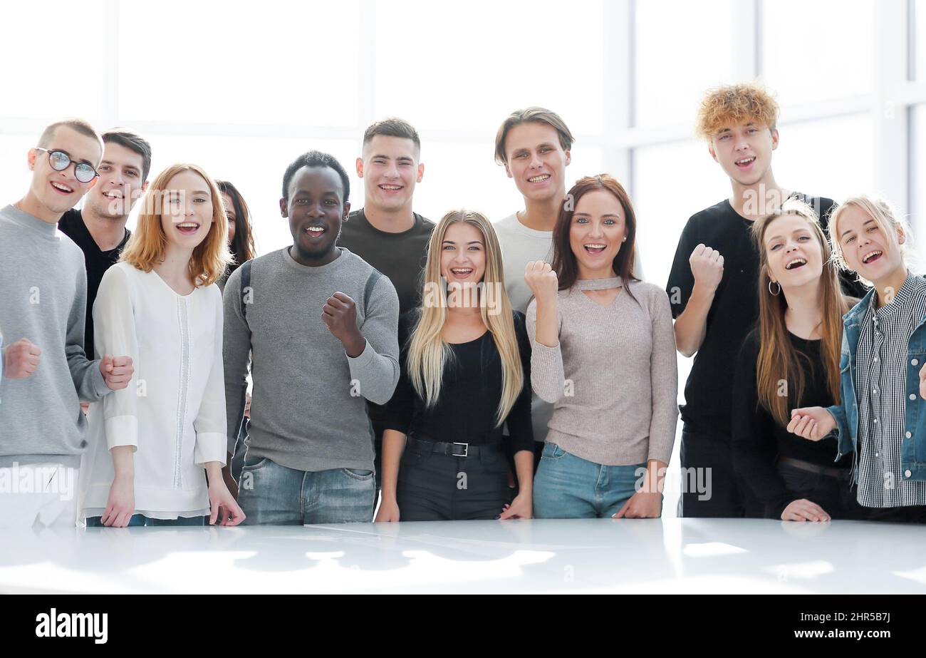 group of diverse young people standing together Stock Photo - Alamy