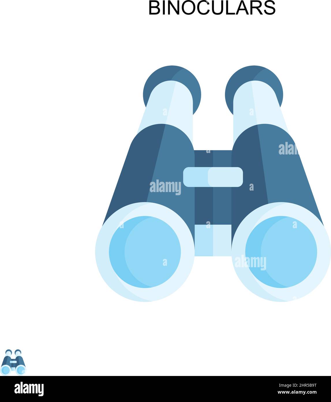 Binoculars Simple vector icon. Illustration symbol design template for ...