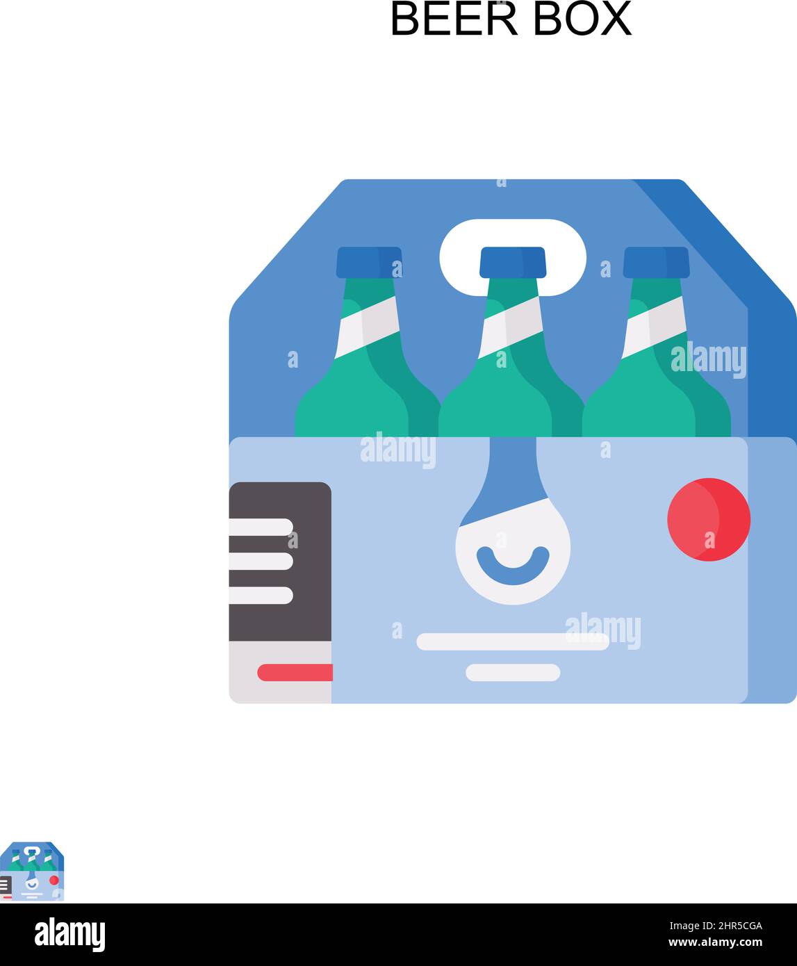 Beer box Simple vector icon. Illustration symbol design template for ...