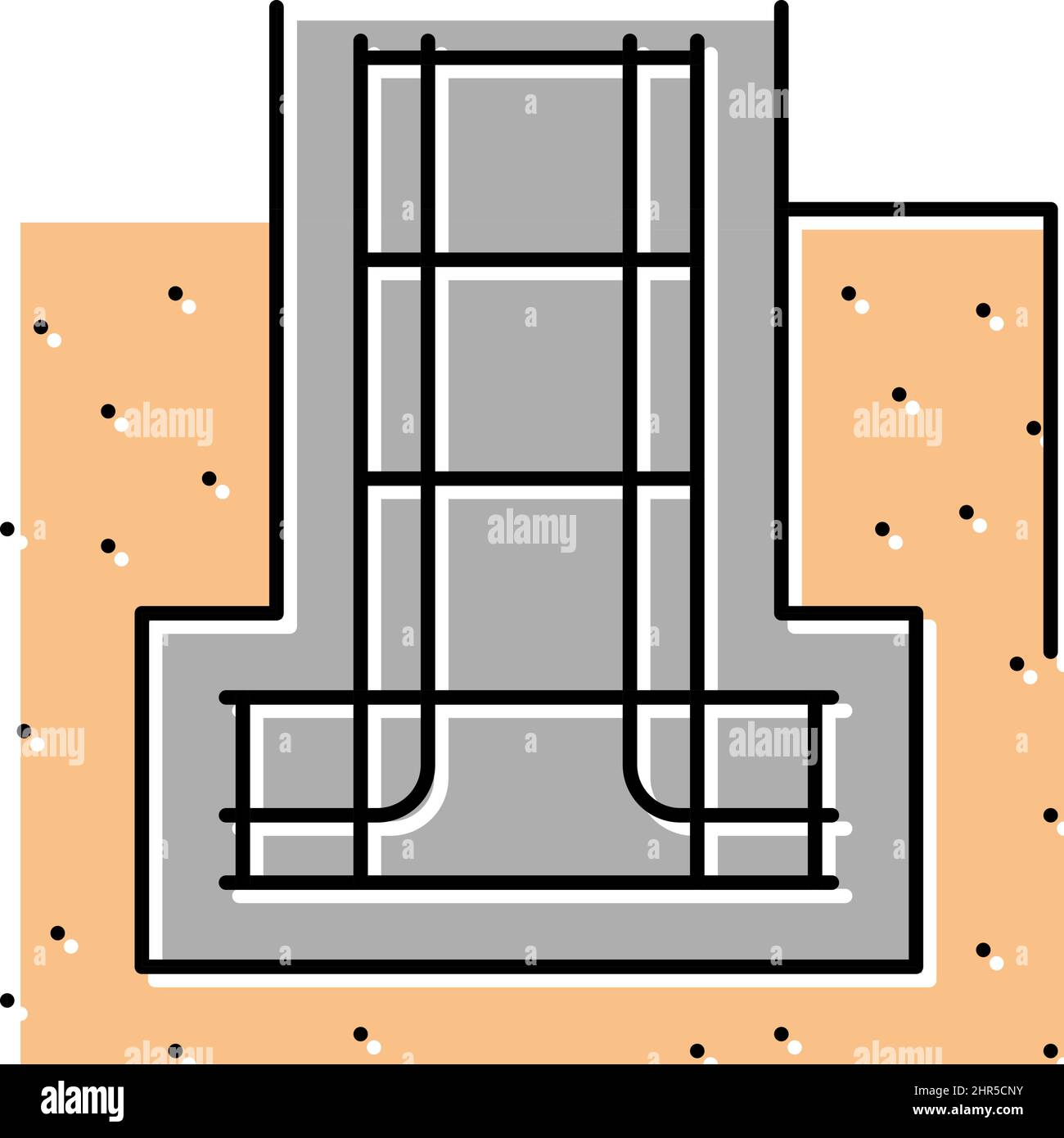 reinforcement in foundation color icon vector illustration Stock Vector ...