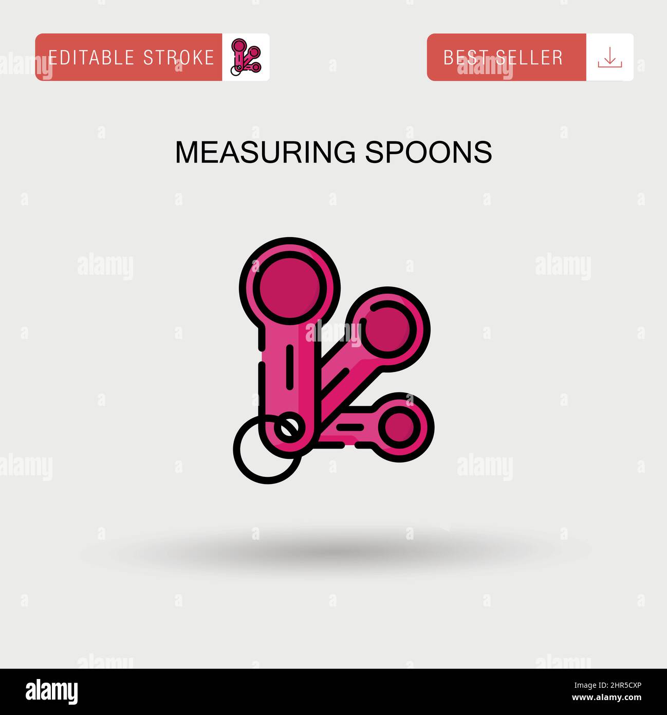 Measuring spoon icon hi-res stock photography and images - Alamy