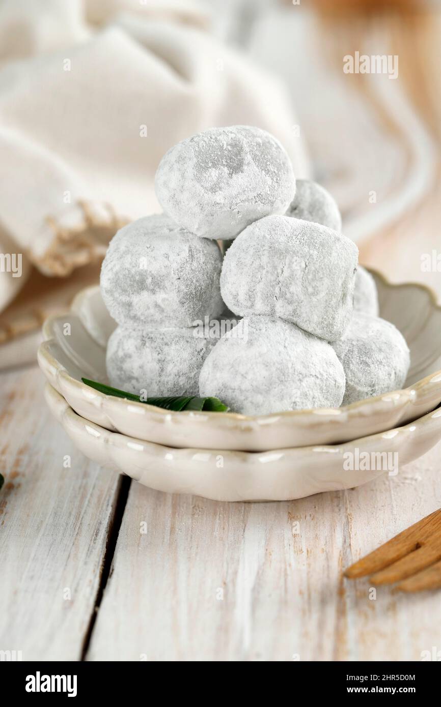 Mochi is a Japanese rice cake made of mochigome, a short-grain japonica ...
