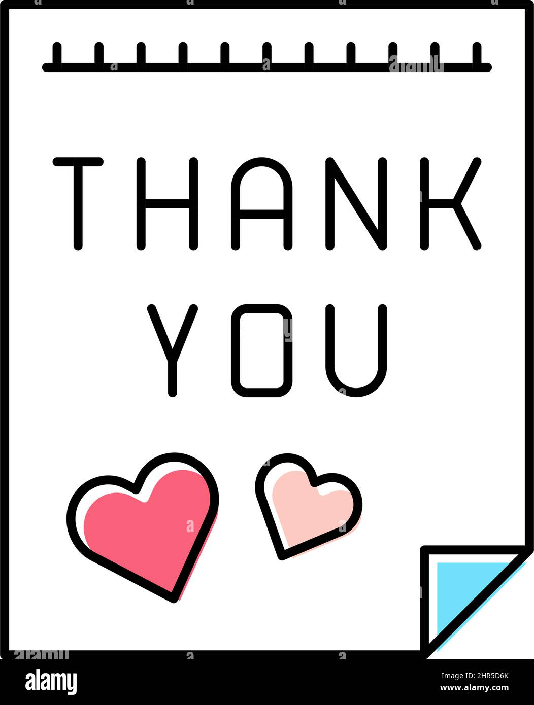 postcard thank you color icon vector illustration Stock Vector Image ...