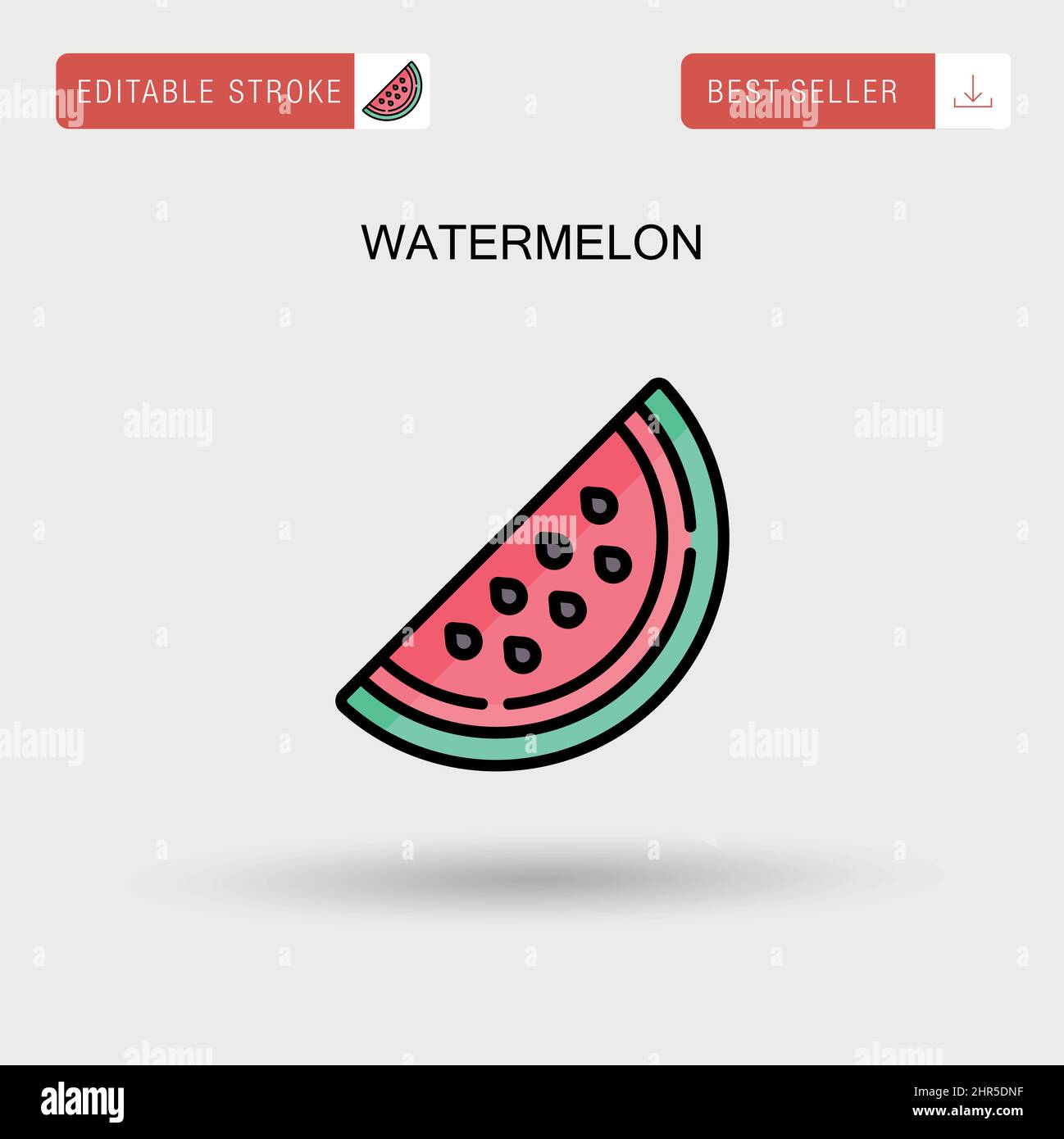 Sliced watermelon simple icon hi-res stock photography and images - Alamy