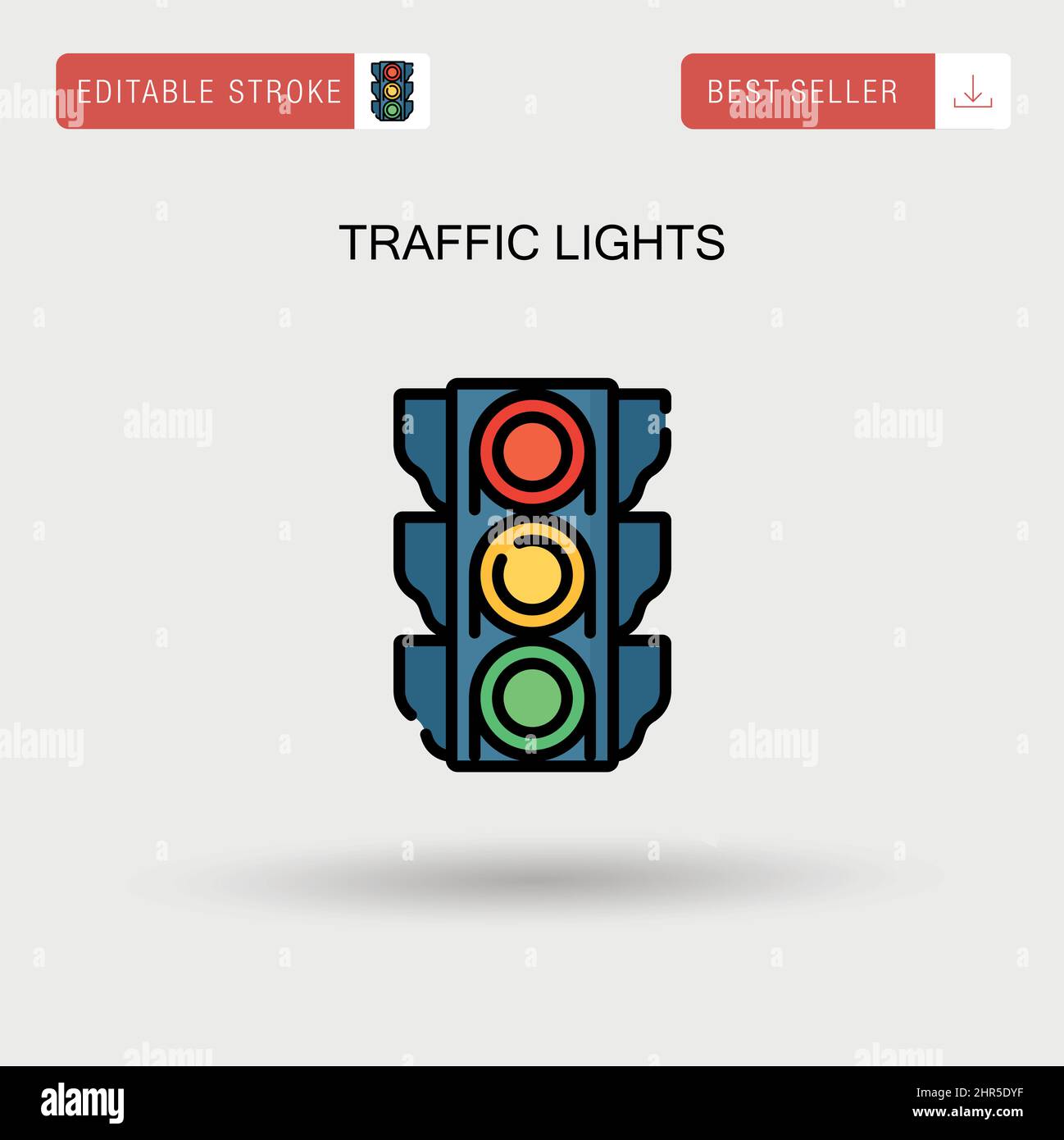 Traffic lights Simple vector icon Stock Vector Image & Art - Alamy